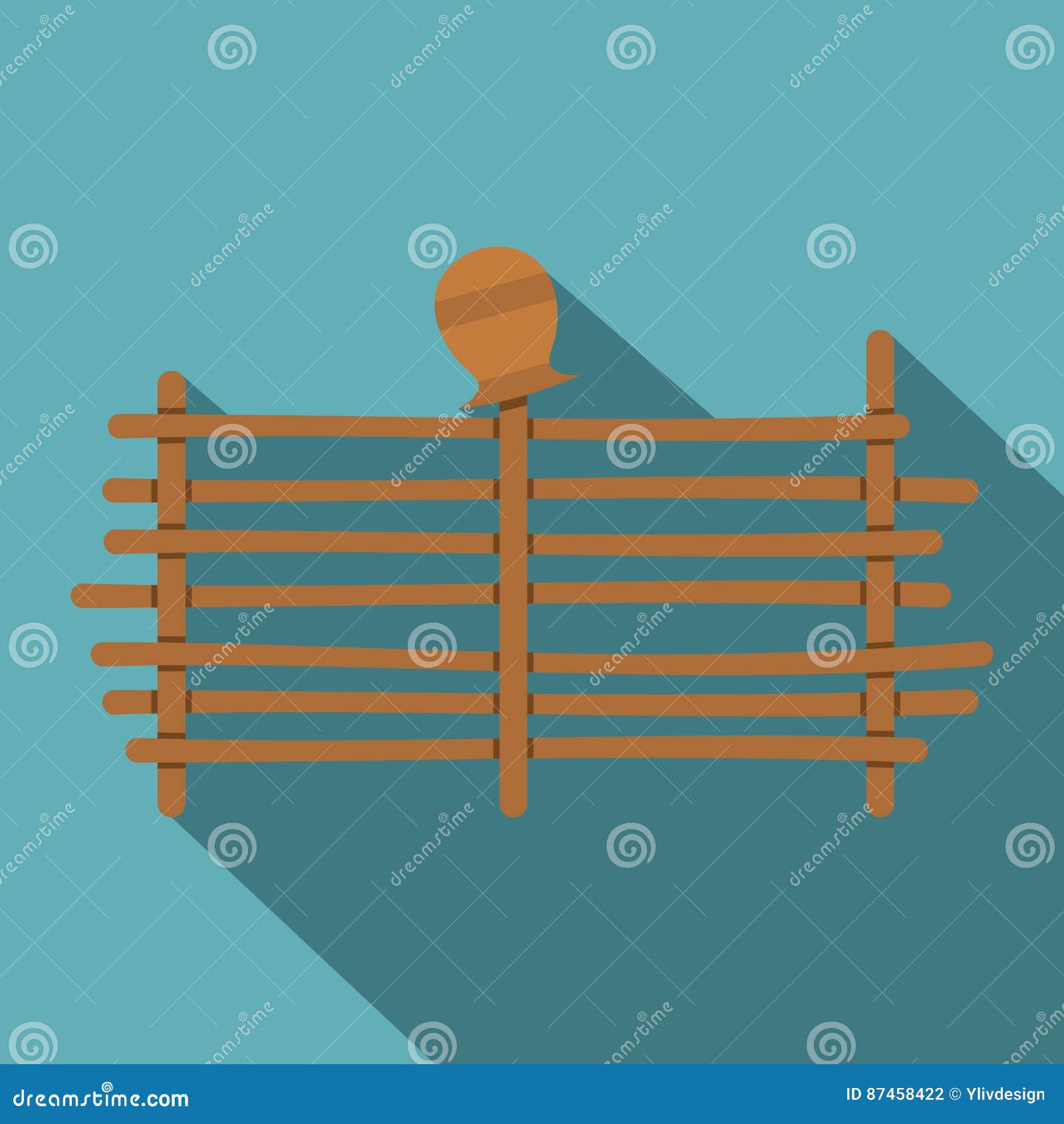 Palisade Icon, Cartoon Style Vector Illustration | CartoonDealer.com ...