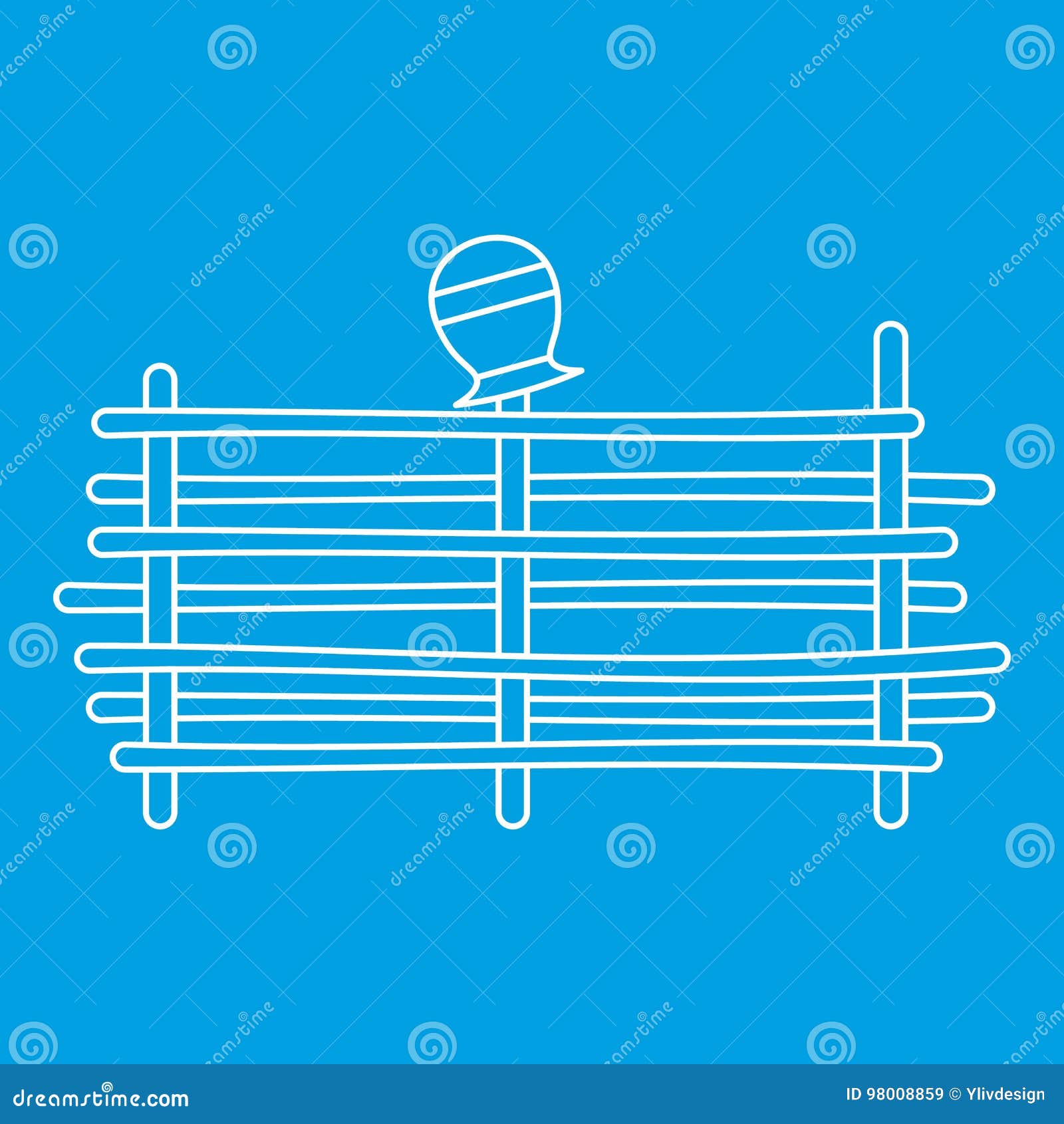 Palisade Icon, Cartoon Style Vector Illustration | CartoonDealer.com ...