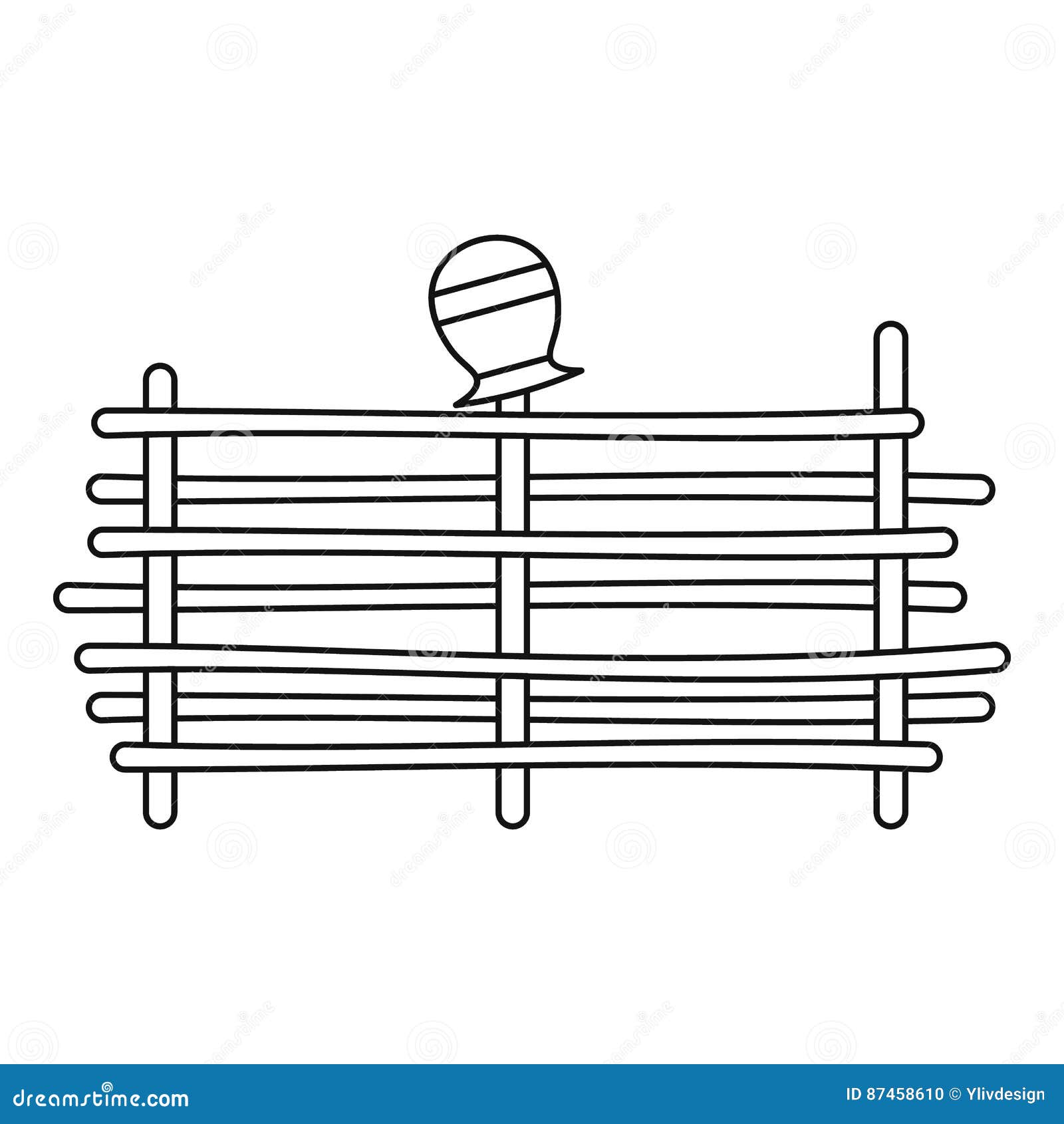 Palisade Icon, Outline Style Stock Vector - Illustration of palisade ...