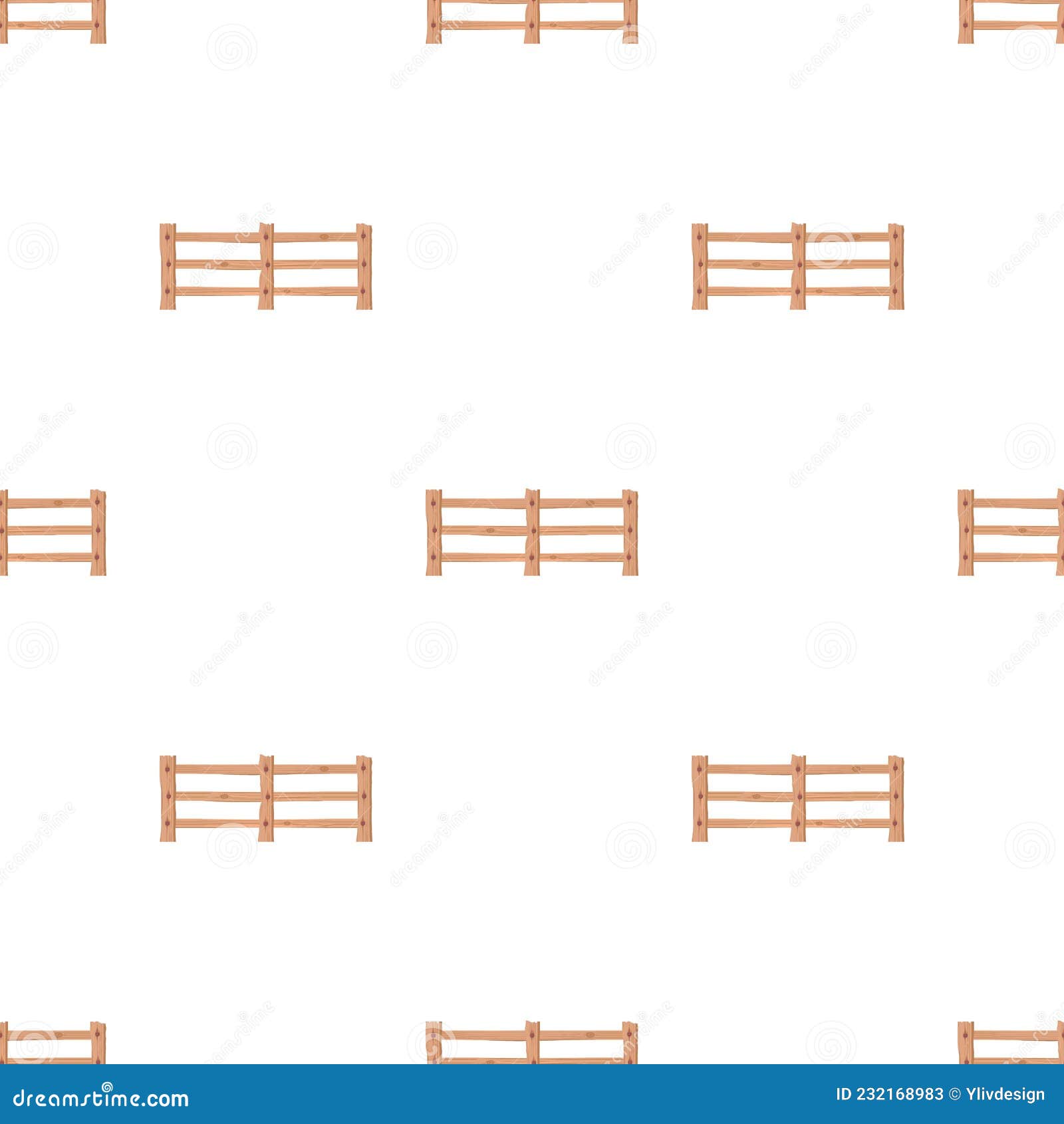 Palisade Pattern Seamless Vector Stock Vector - Illustration of rural ...