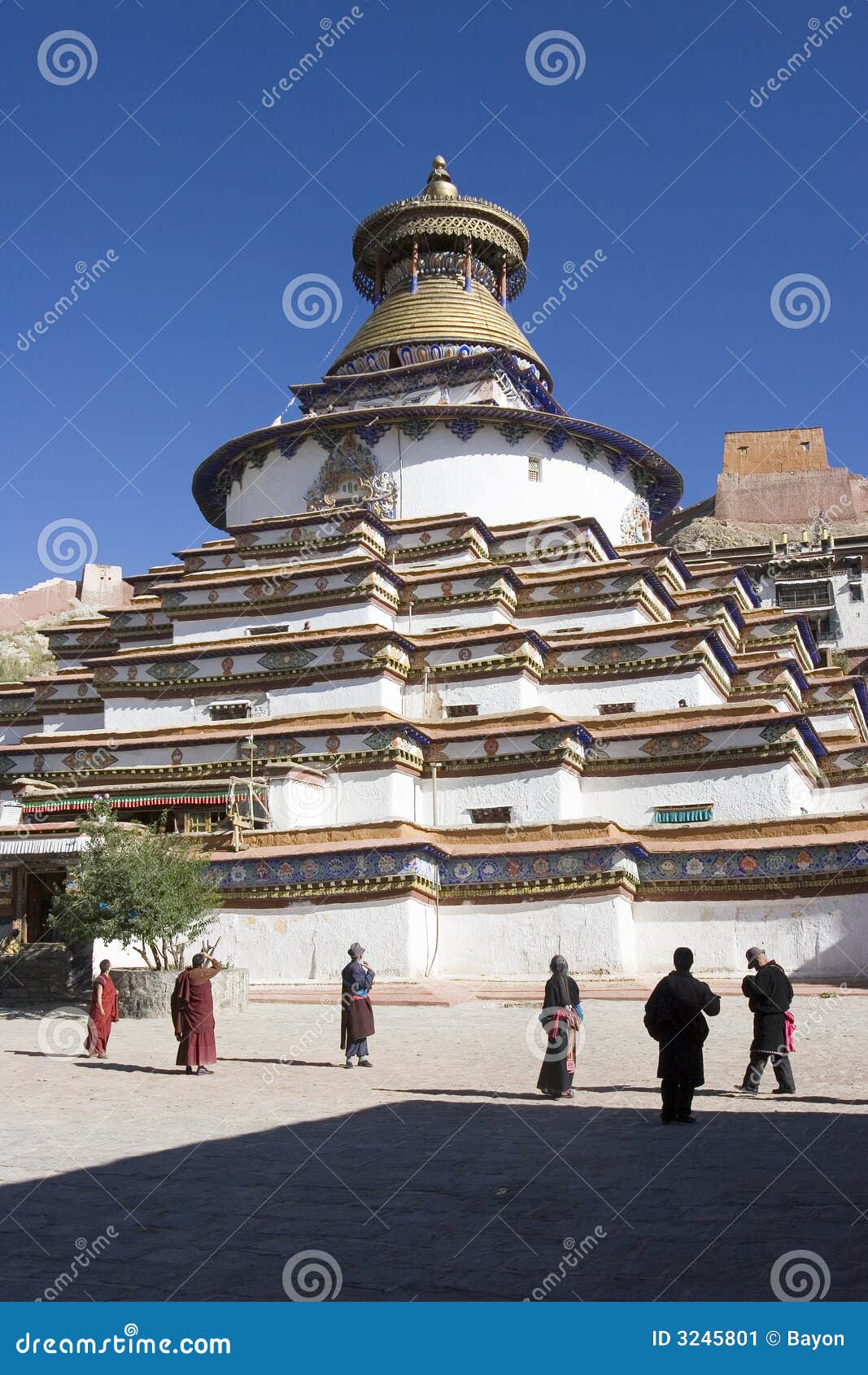 Palkhor Monastery in Tibet stock image. Image of buddhism - 3245801