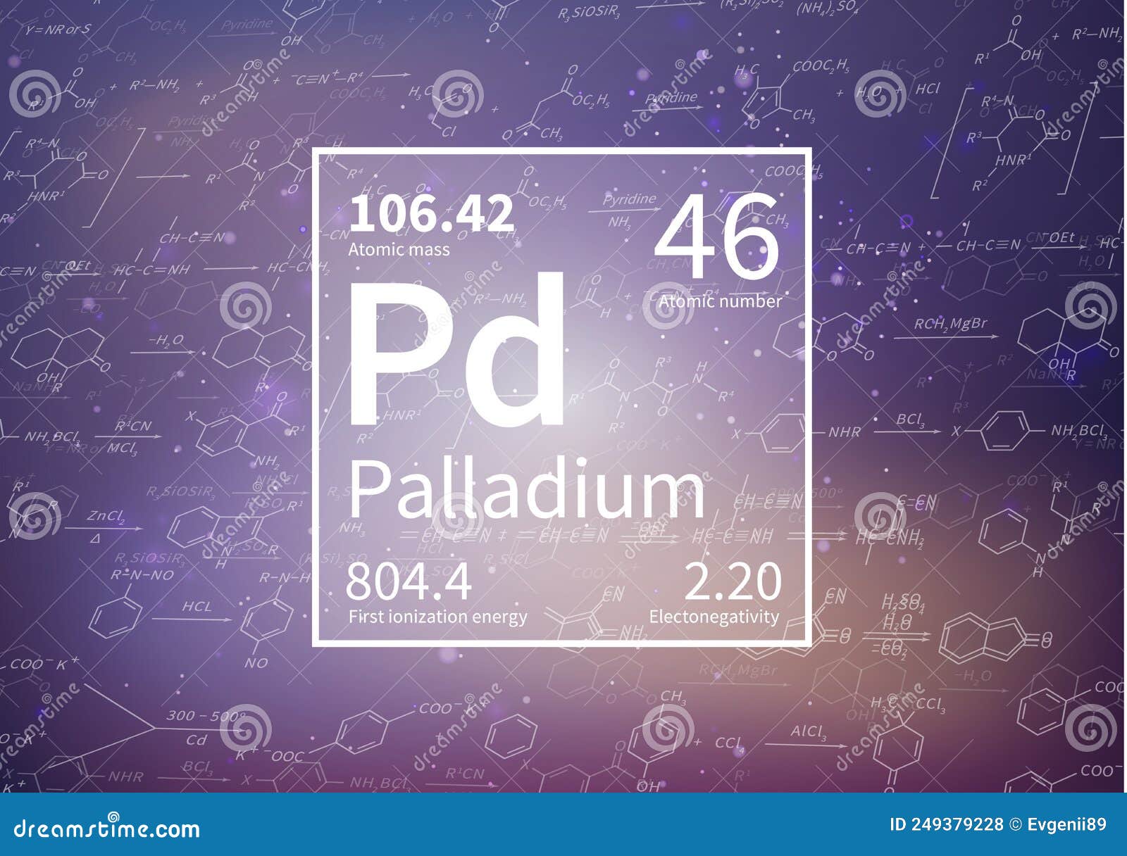 Palladium, Chemical Element Of The Periodic Table Vector ...