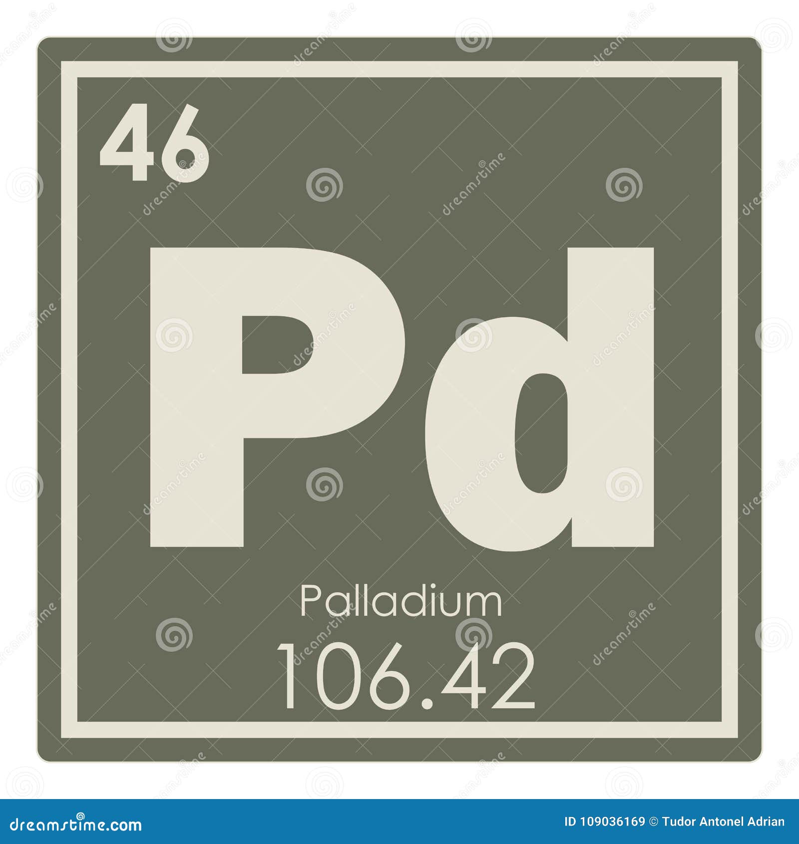 Palladium chemical element stock illustration. Illustration of symbol ... Palladium chemical element stock illustration. Illustration of symbol ...