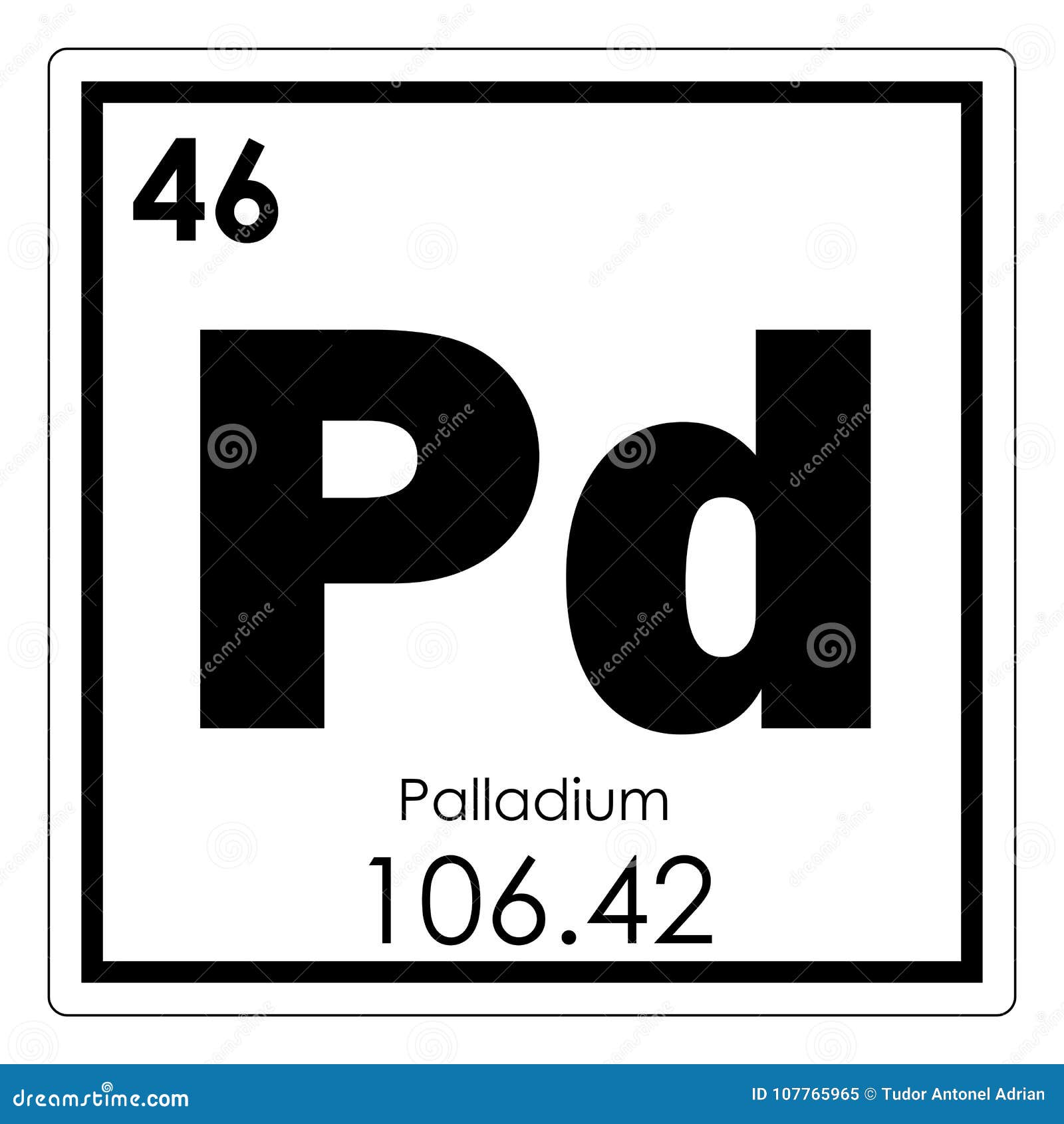 Palladium chemical element stock illustration. Illustration of formula ... Palladium chemical element stock illustration. Illustration of formula ...