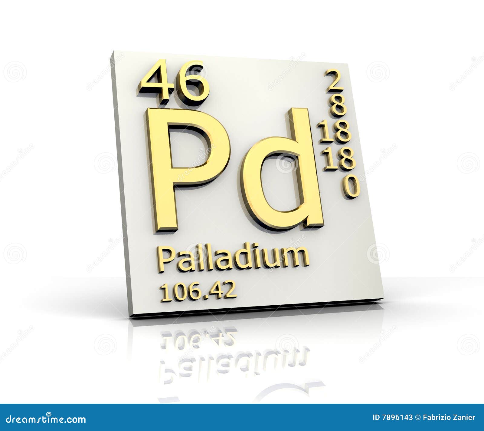 Palladium Form Periodic Table of Elements Stock Illustration ...