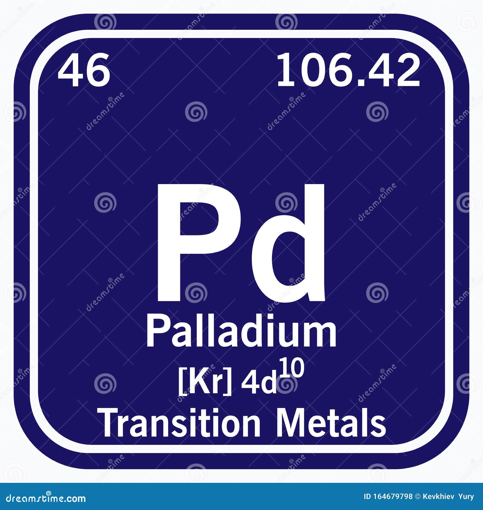 Palladium Periodic Table of the Elements Vector Illation Eps 10 Vektor ...