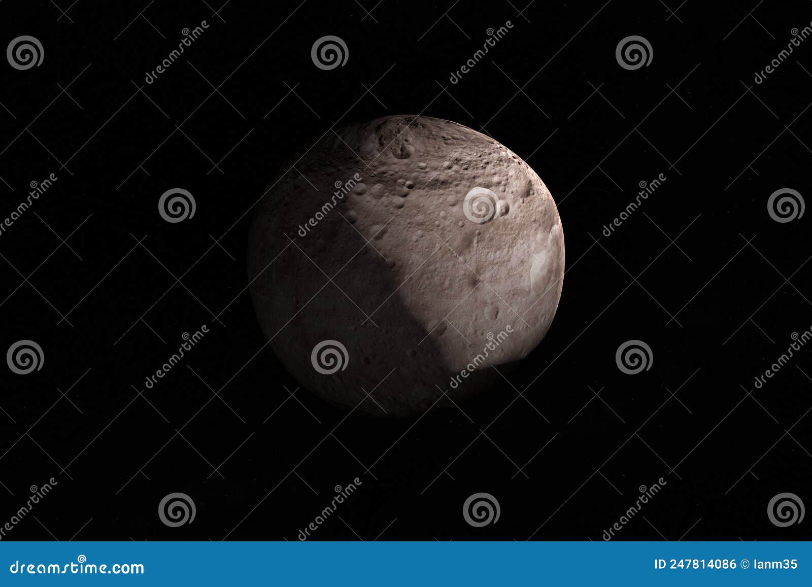 Pallas Asteroid in the Outer Space. 3d Render Stock Illustration ...
