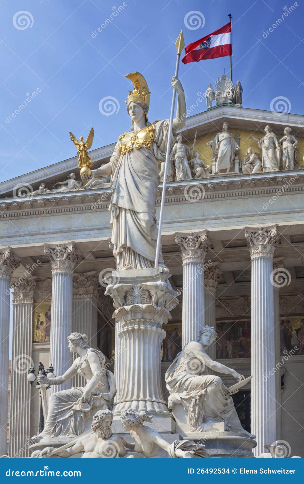 Pallas Athene stock photo. Image of parliament, famous - 26492534