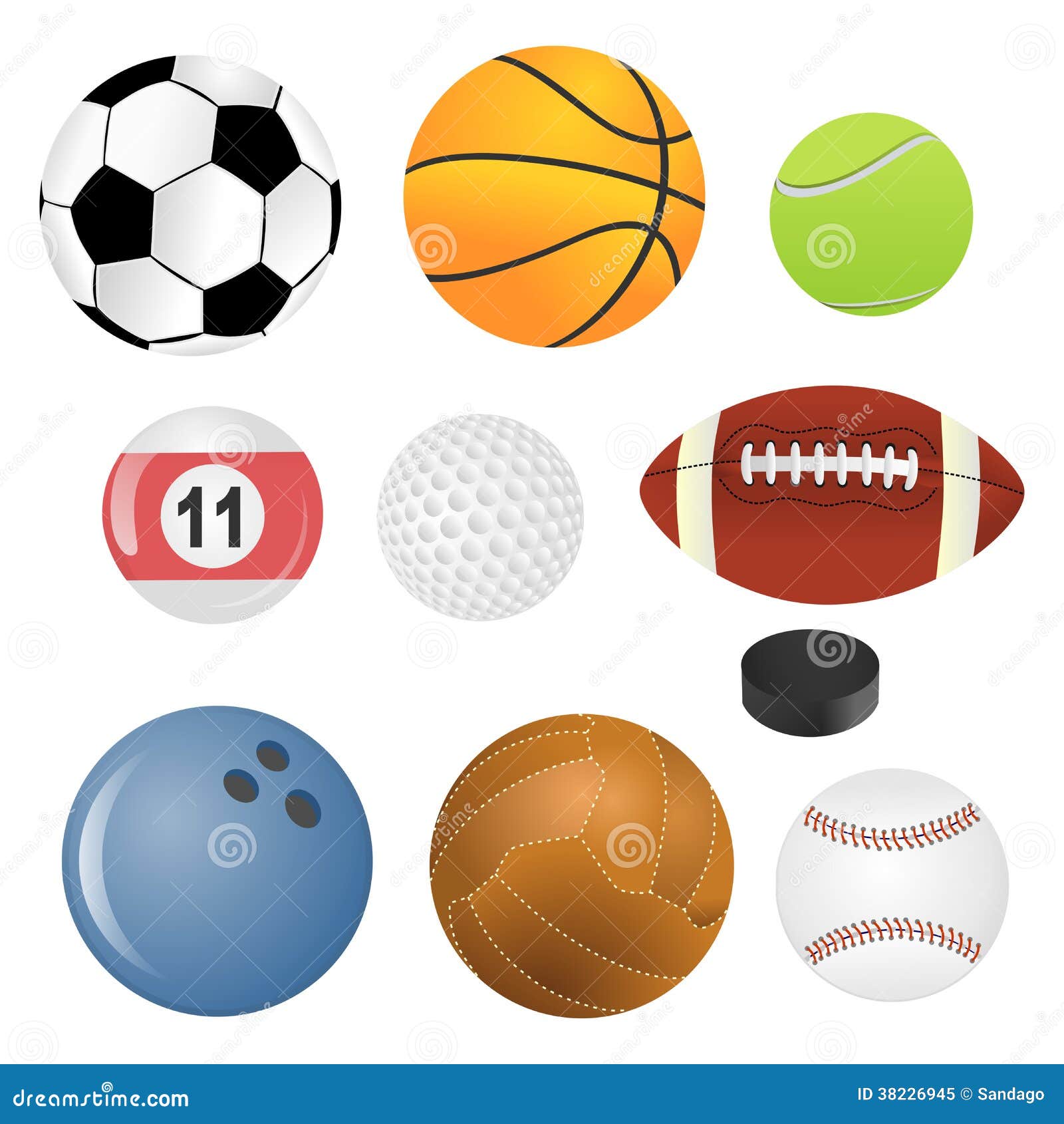 Palle di sport illustrazione vettoriale. Illustrazione di ...