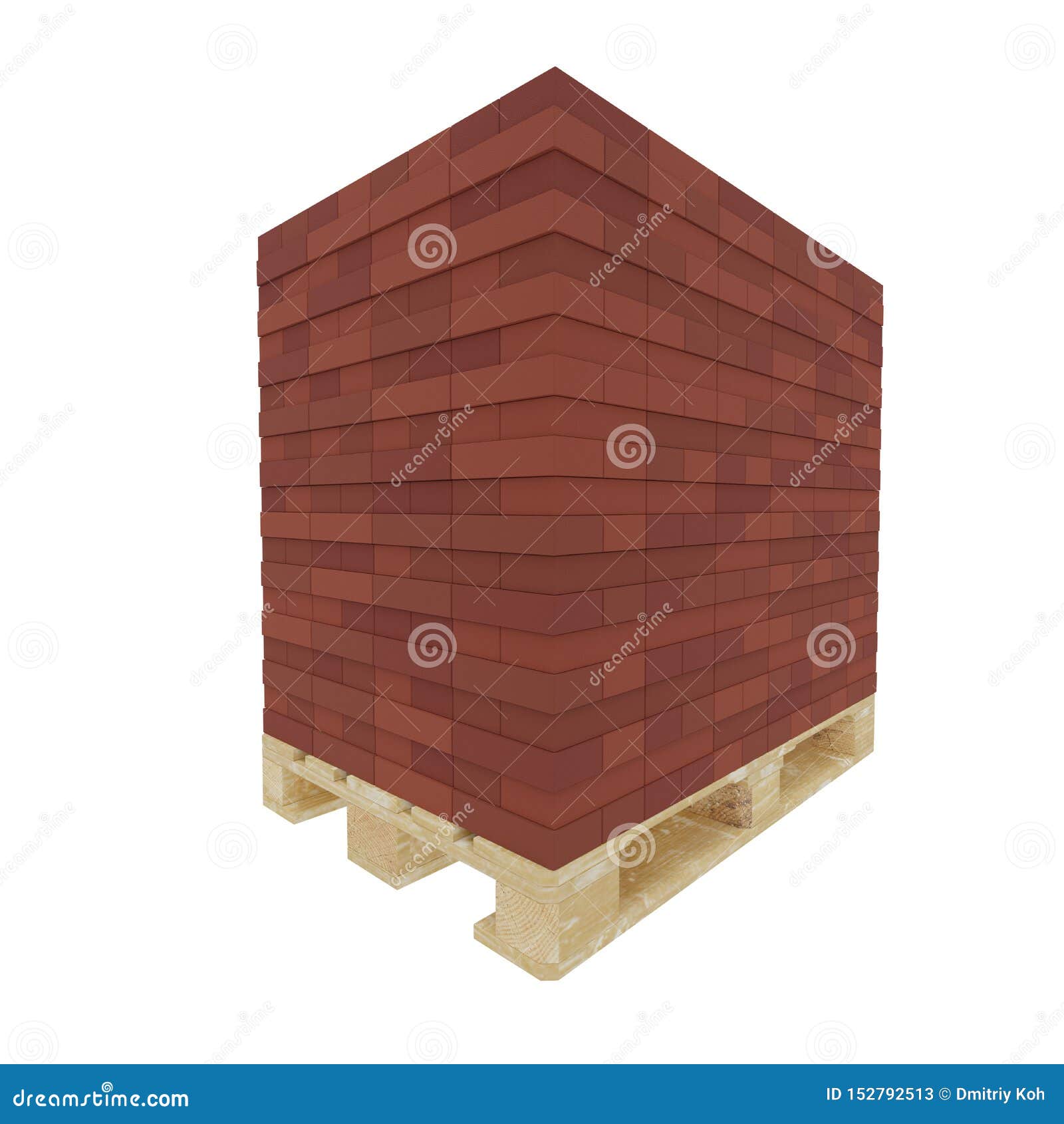 Pallet Of Aerated Concrete Blocks On White Background Stock Image ...