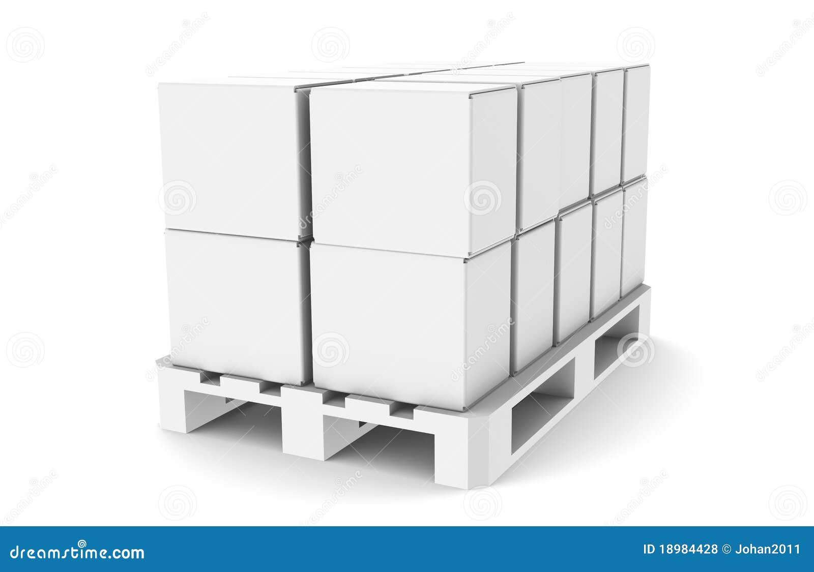Pallet with Boxes stock illustration. Illustration of stack - 18984428