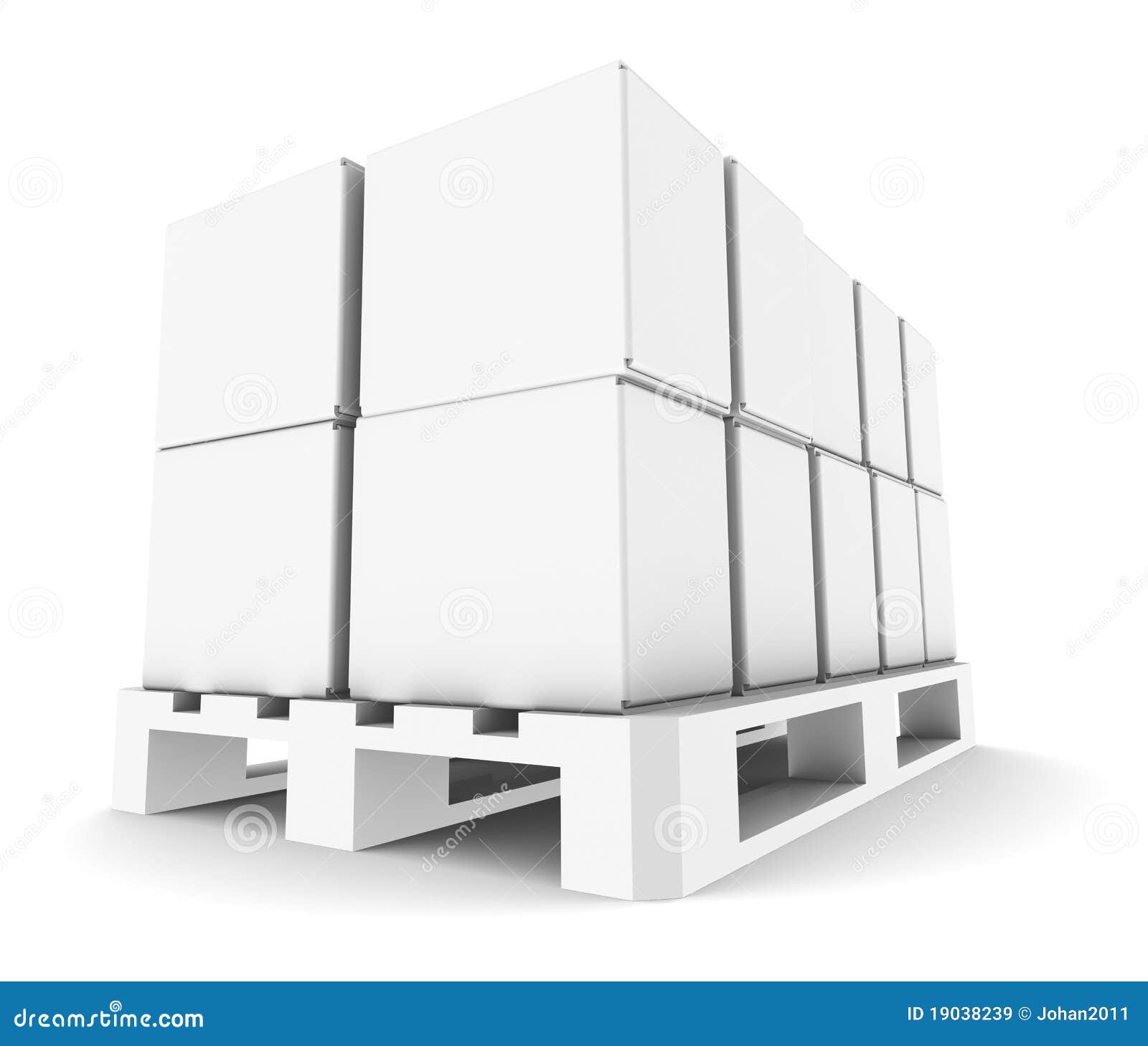 Pallet with Boxes stock illustration. Illustration of stack - 19038239