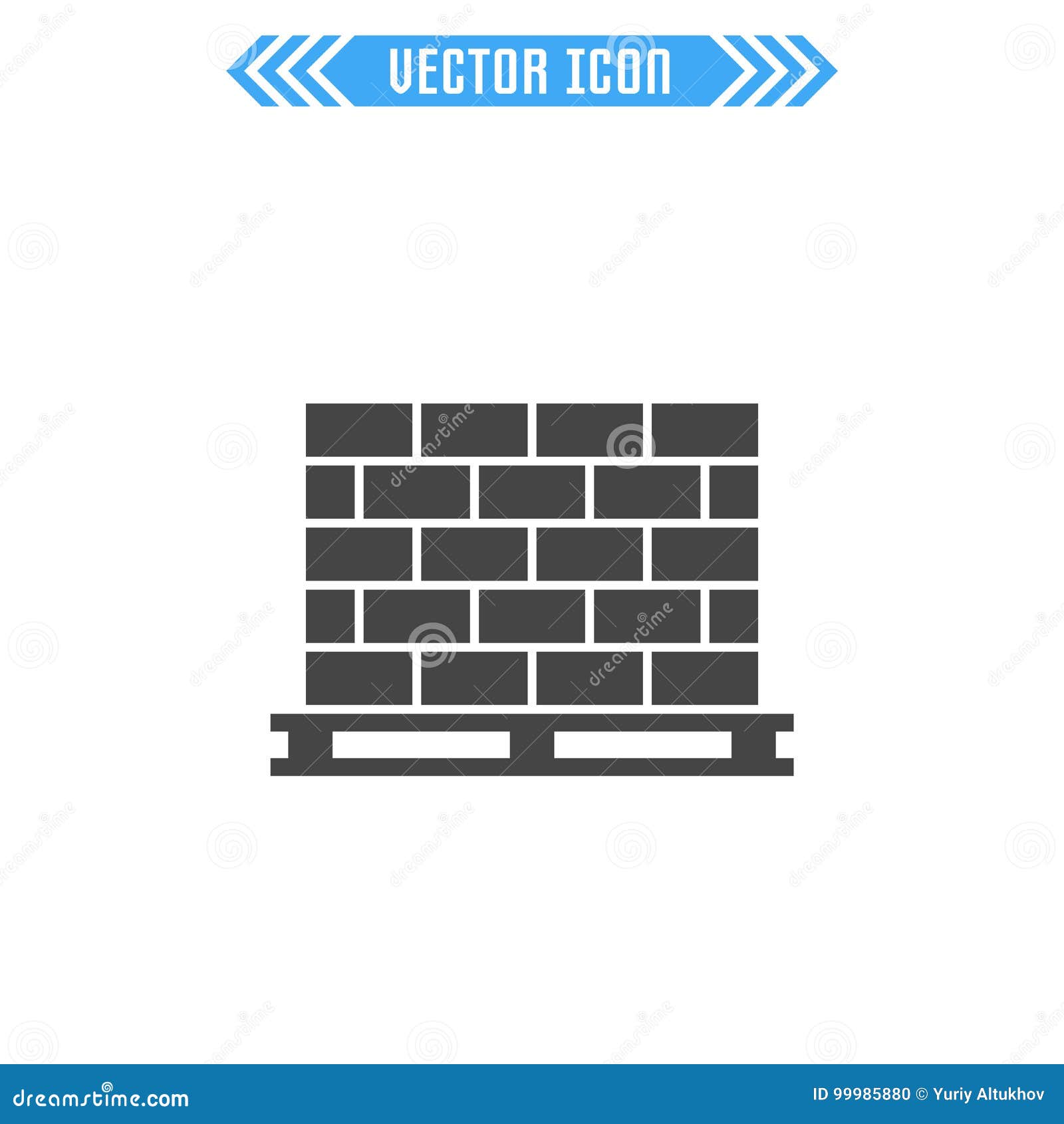 Use Pallet Sign. Mass Vector Packaging Symbol On Vector Cardboard ...