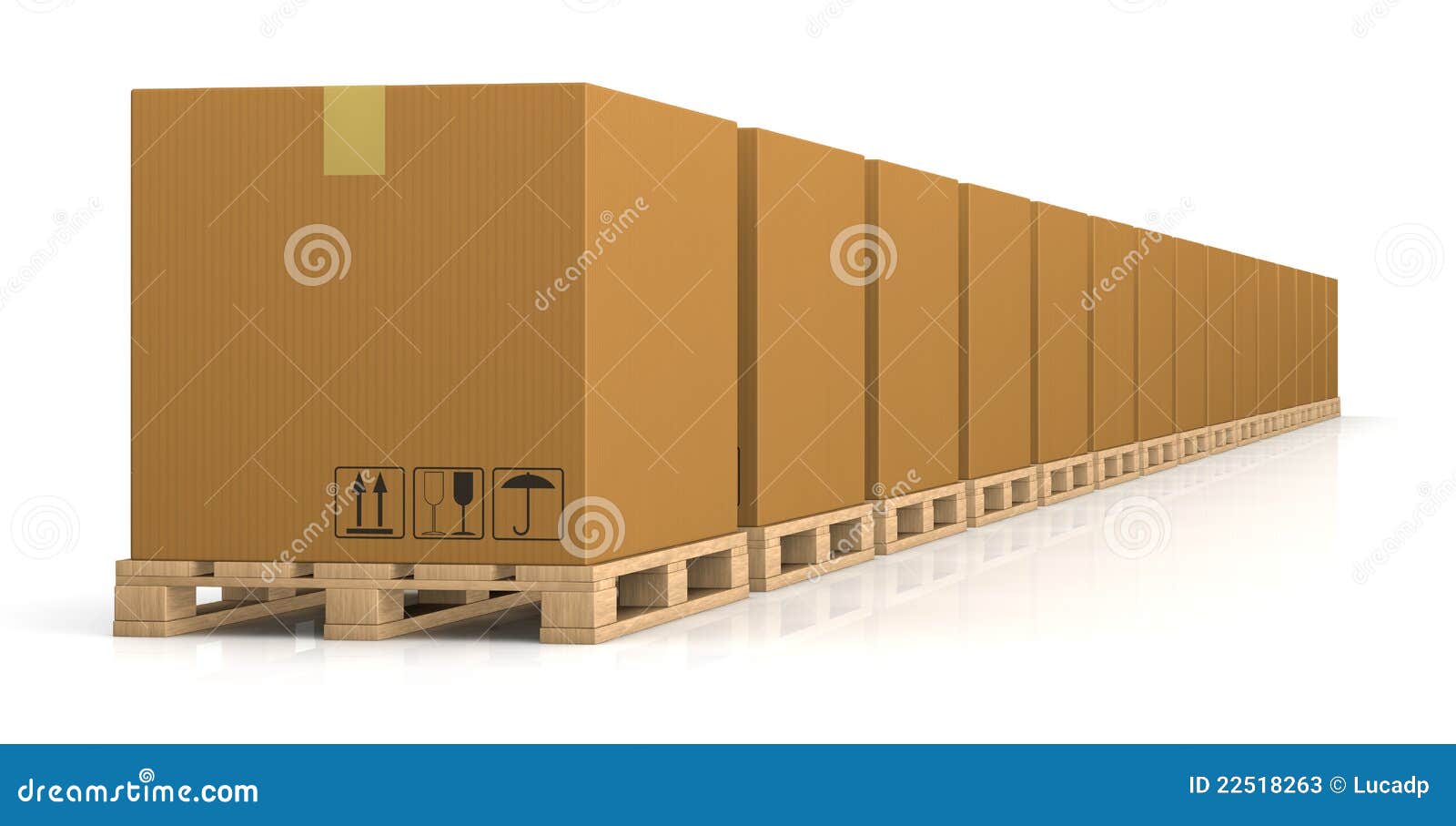 Pallet and carton box stock illustration. Illustration of carton - 22518263