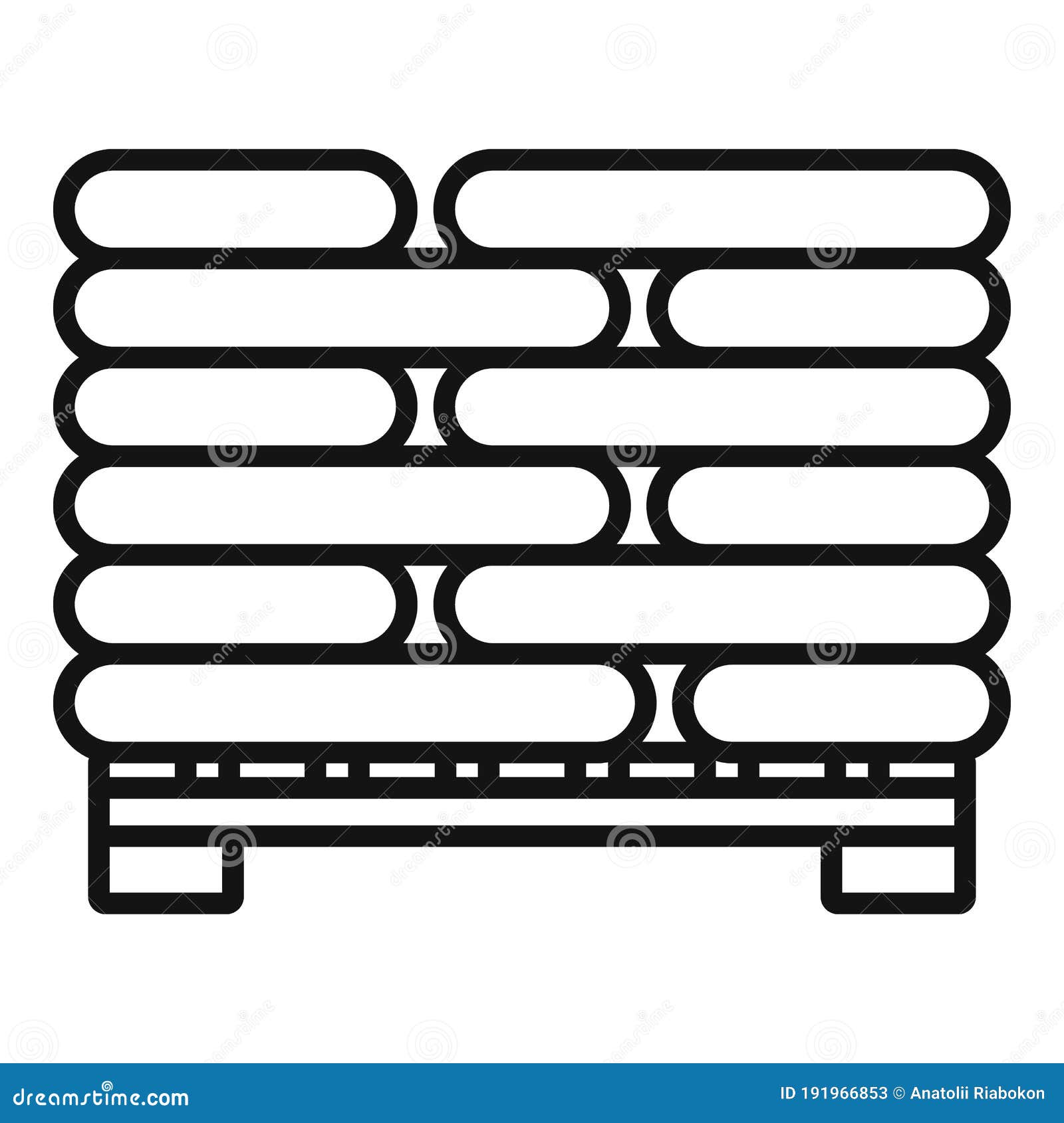 Pallet Construction Sacks Icon, Outline Style Stock Vector ...