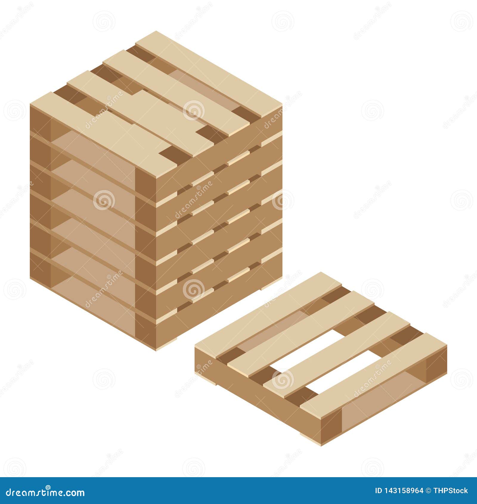 Pallet Crate Stack Vector stock vector. Illustration of stack - 143158964