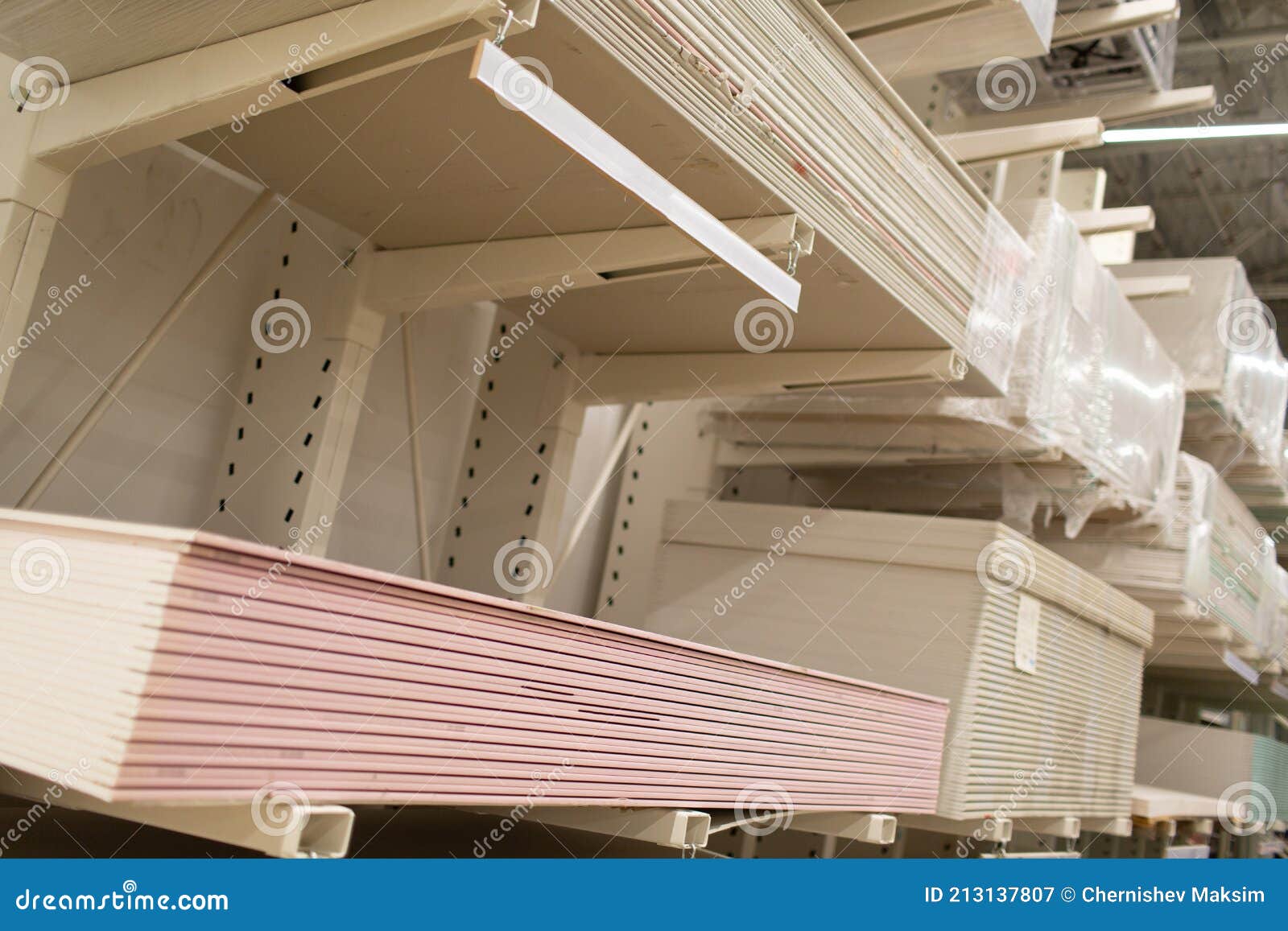 Pallet With Drywall Sheets Plasterboard In The Building Warehouse Store ...