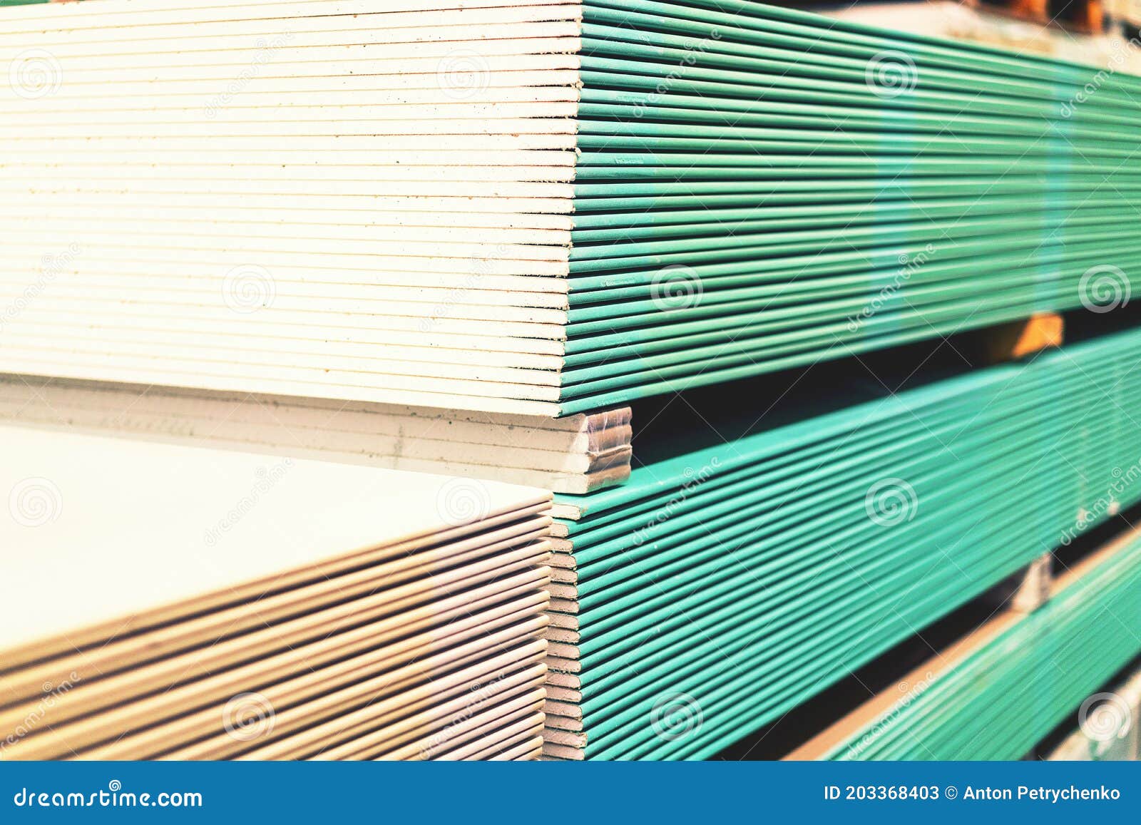 Pallet with Drywall Sheets Plasterboard in the Building Warehouse Store ...