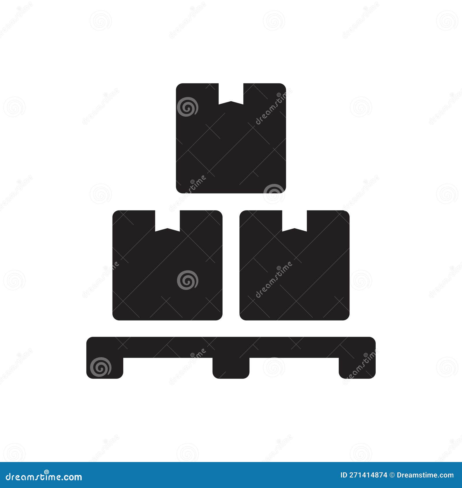 Pallet Icon, Cargo Symbol Vector Illustration. Stock Vector ...