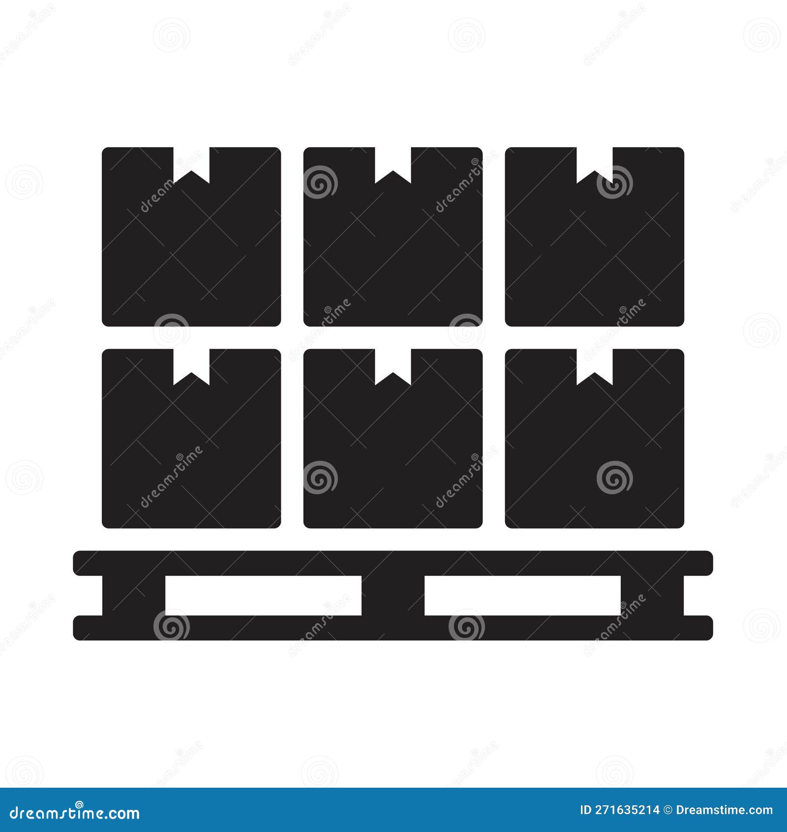 Pallet Icon, Cargo Vector Symbol. Stock Vector - Illustration of ...