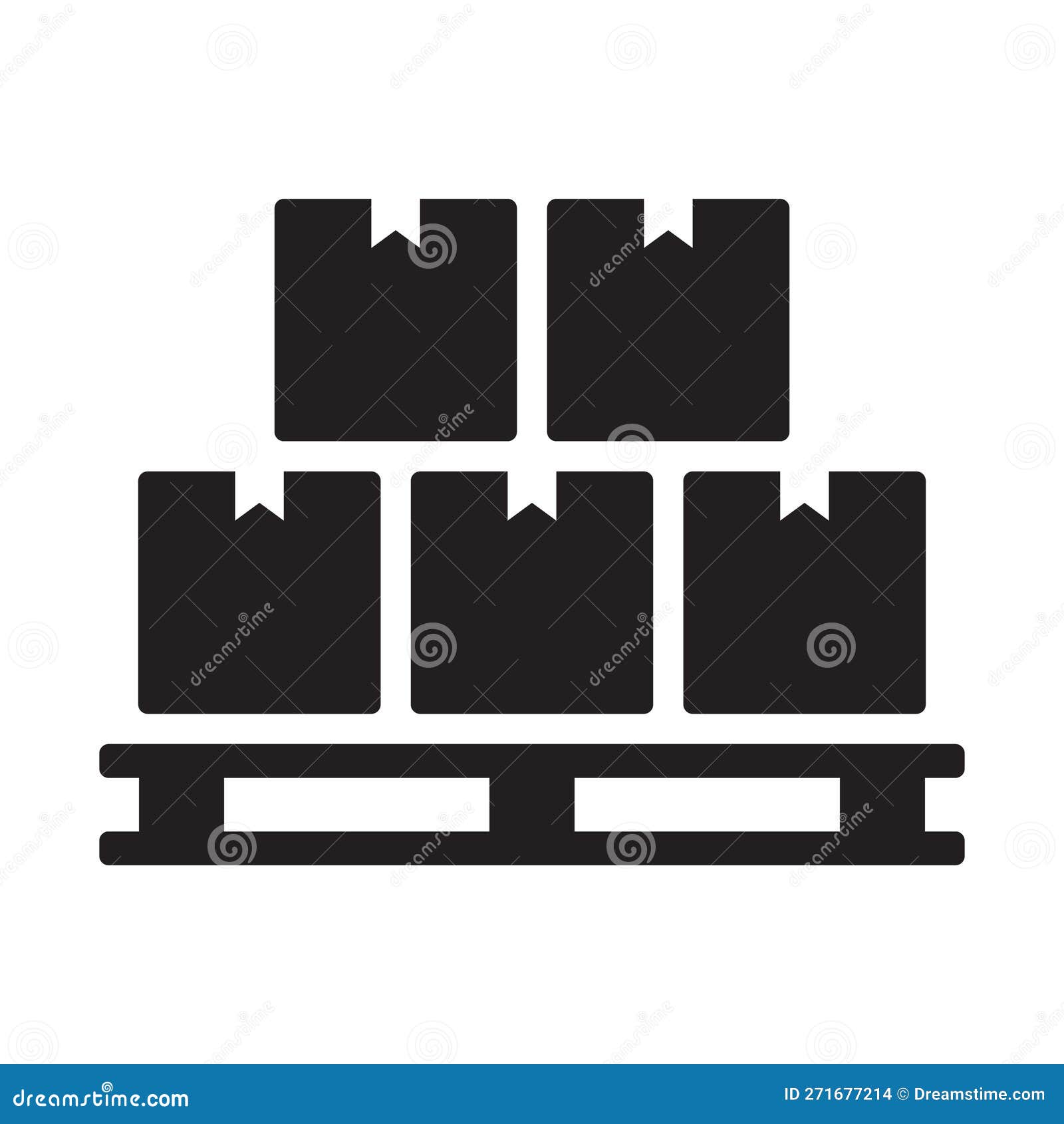 Pallet Icon, Cargo Vector Symbol. Stock Vector - Illustration of ...