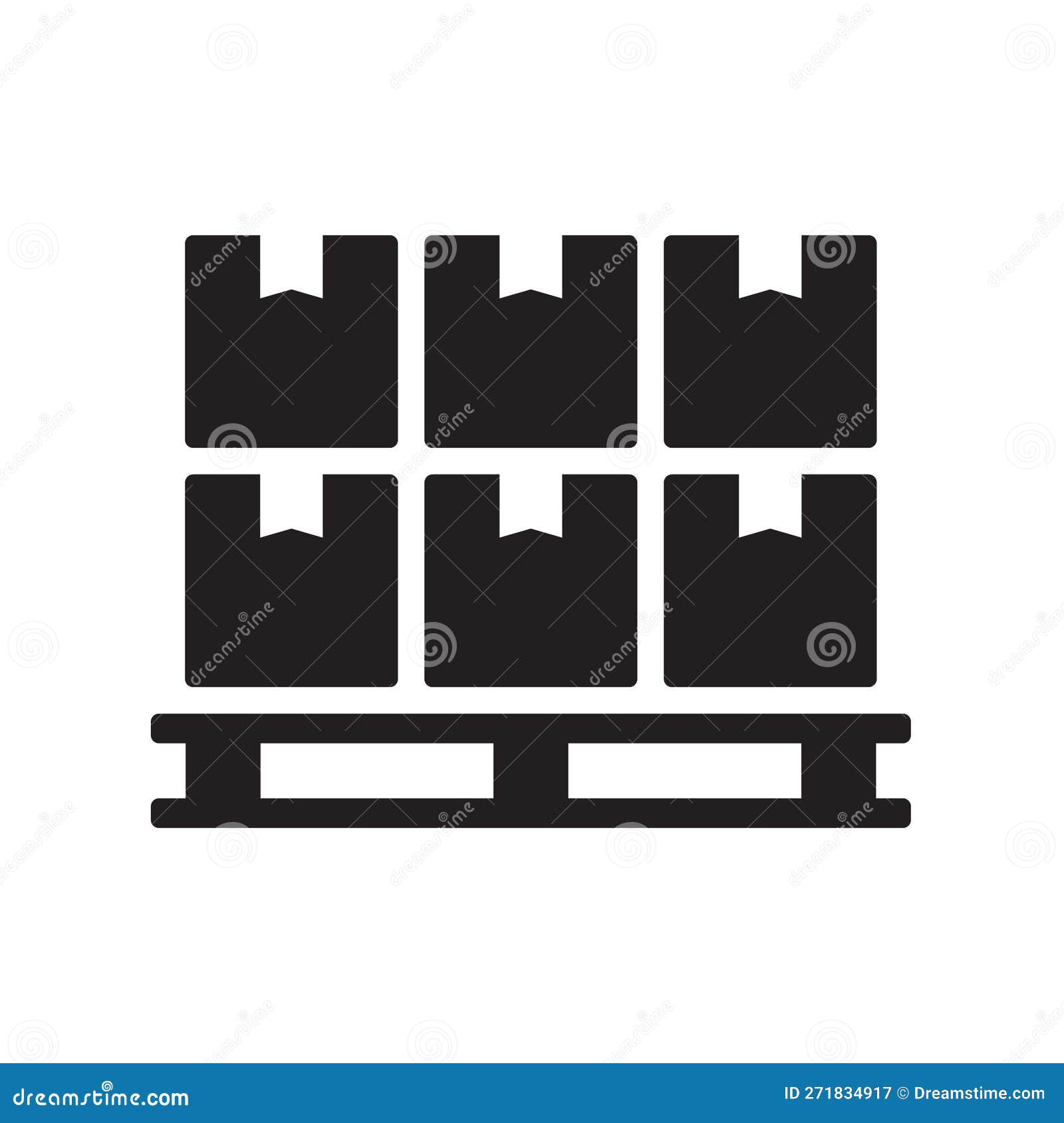 Pallet Icon, Cargo Vector Symbol. Stock Vector - Illustration of ...