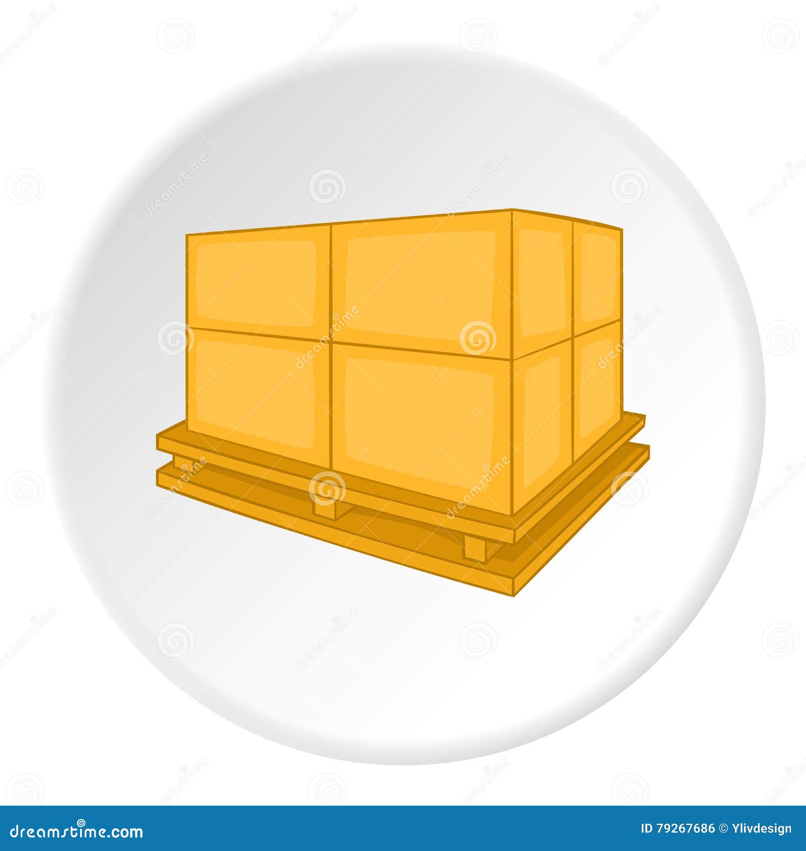 Pallet Icon, Isometric Style Stock Vector - Illustration of shipment ...