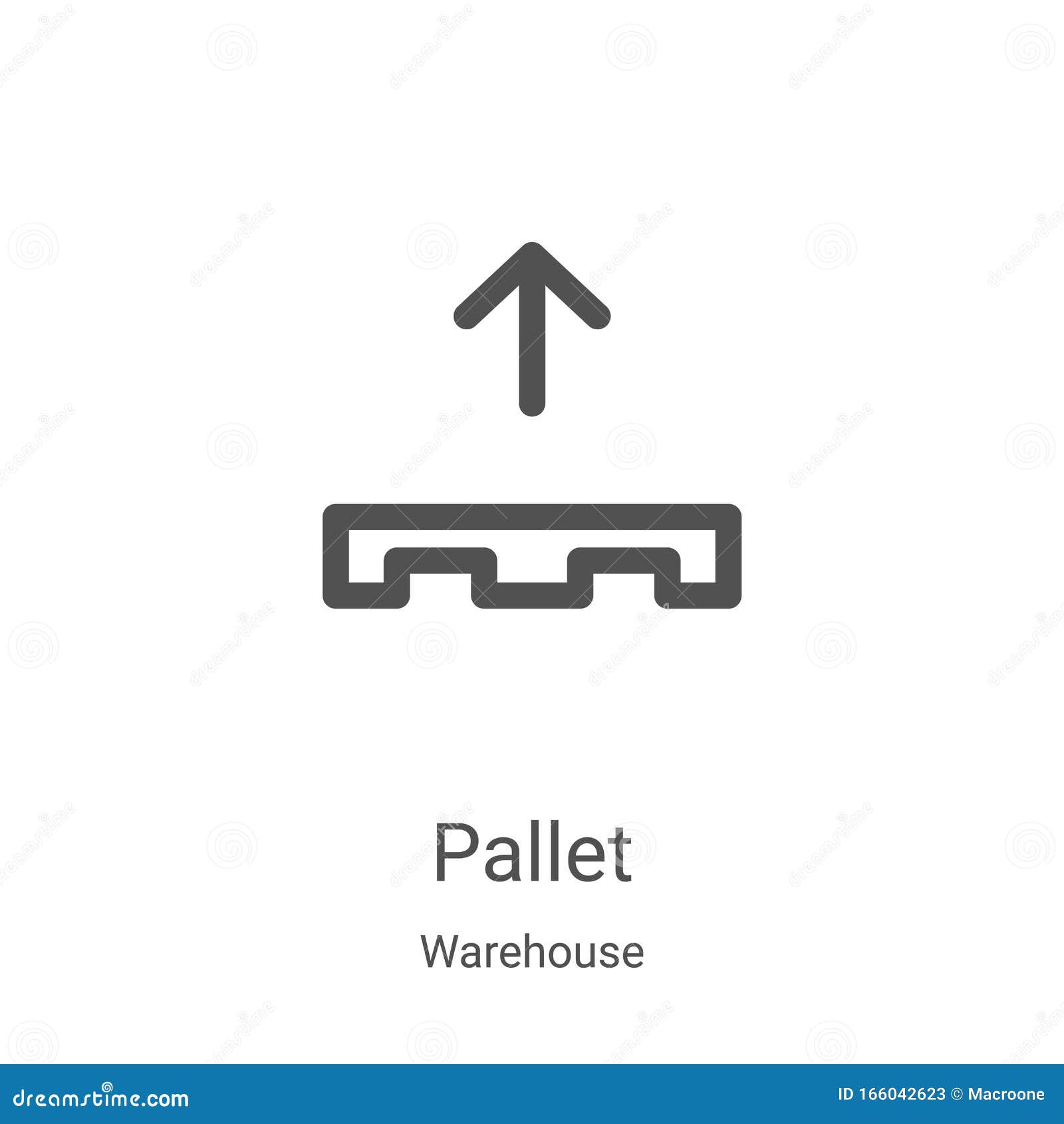 Pallet Icon Vector from Warehouse Collection. Thin Line Pallet Outline ...