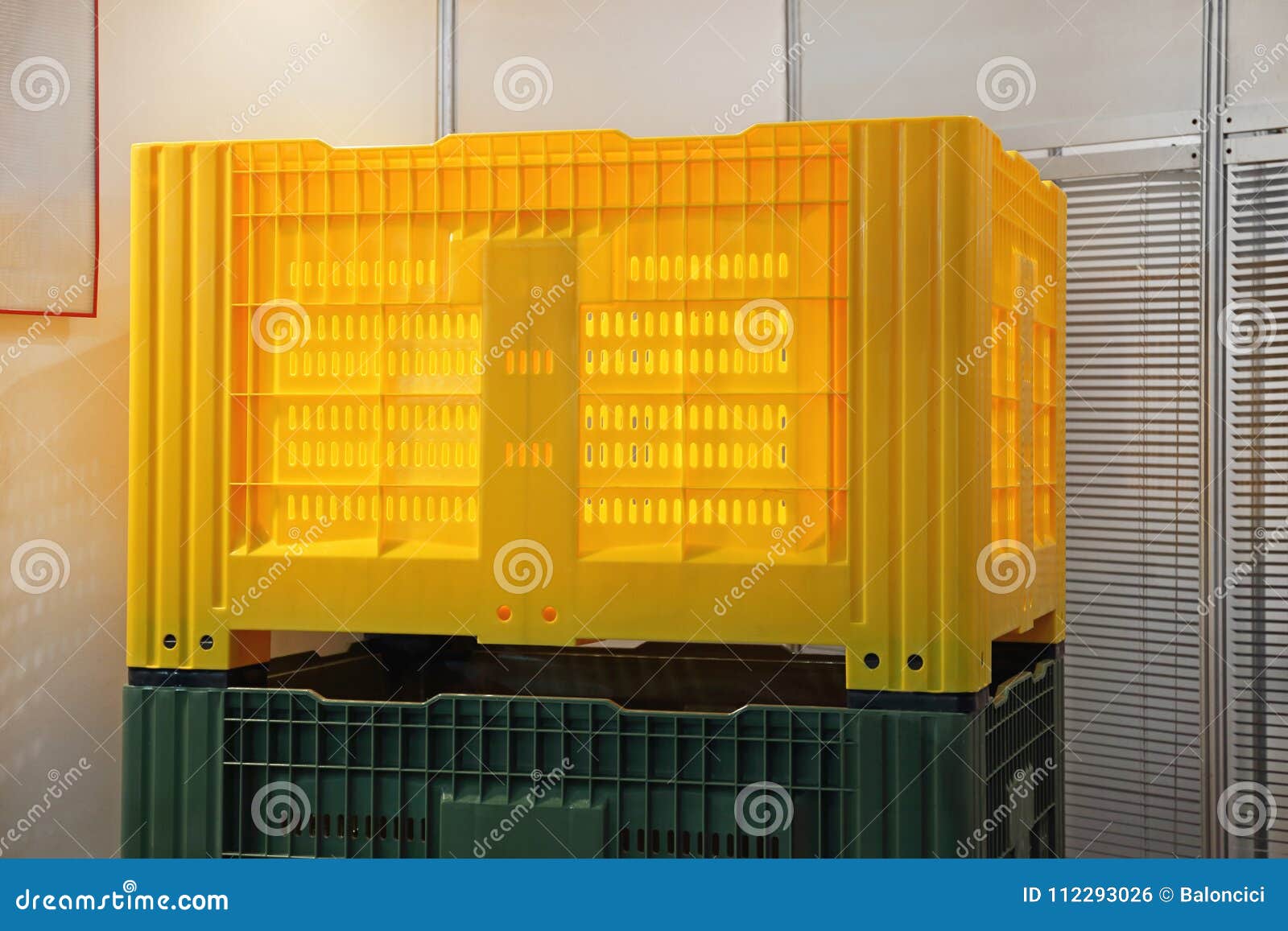 Pallet Plastic Container stock photo. Image of container - 112293026