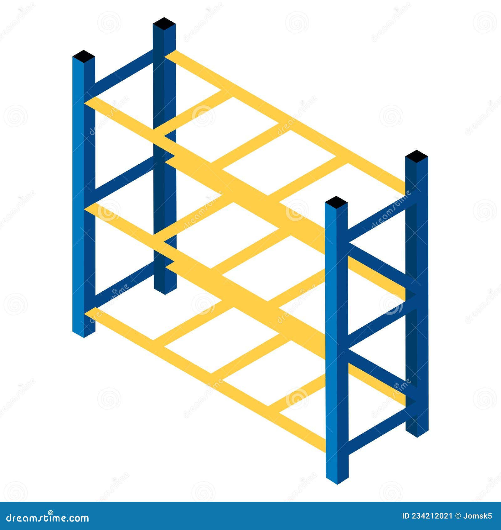 Pallet Rack. Warehouse Rack Stock Vector - Illustration of warehousing ...