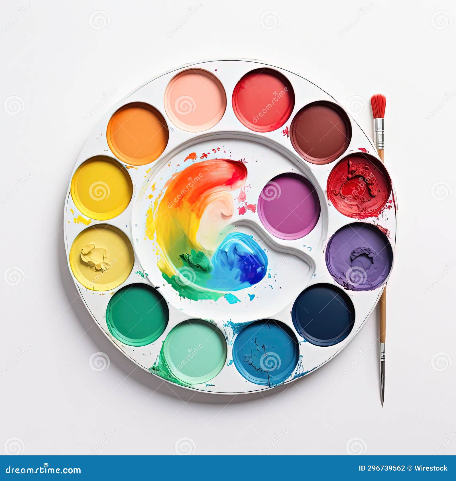 Pallet with Rainbow Colors on a White Background Stock Illustration ...