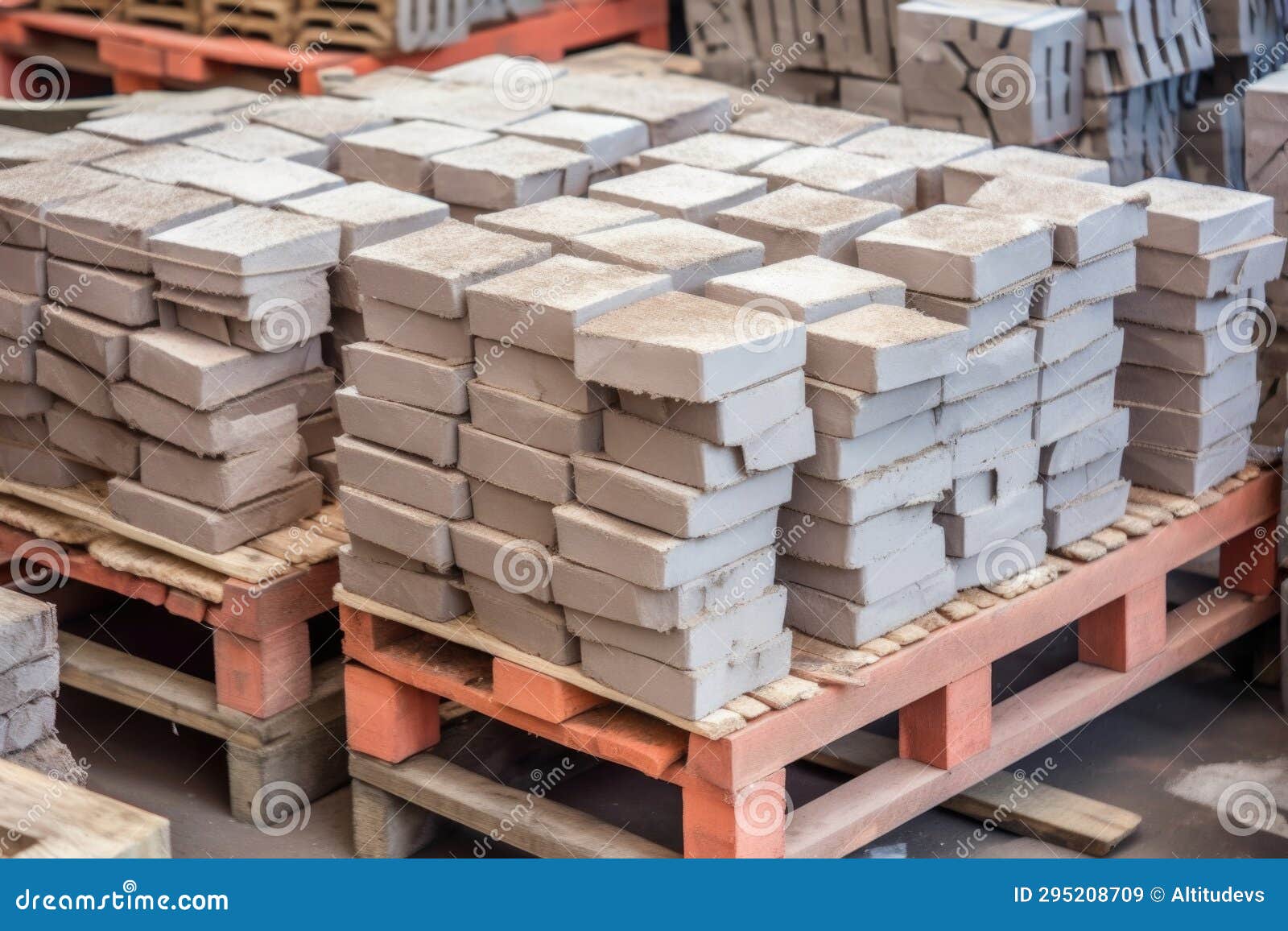 Pallet of Raw Clay Blocks Ready To Shape Stock Image - Image of ...