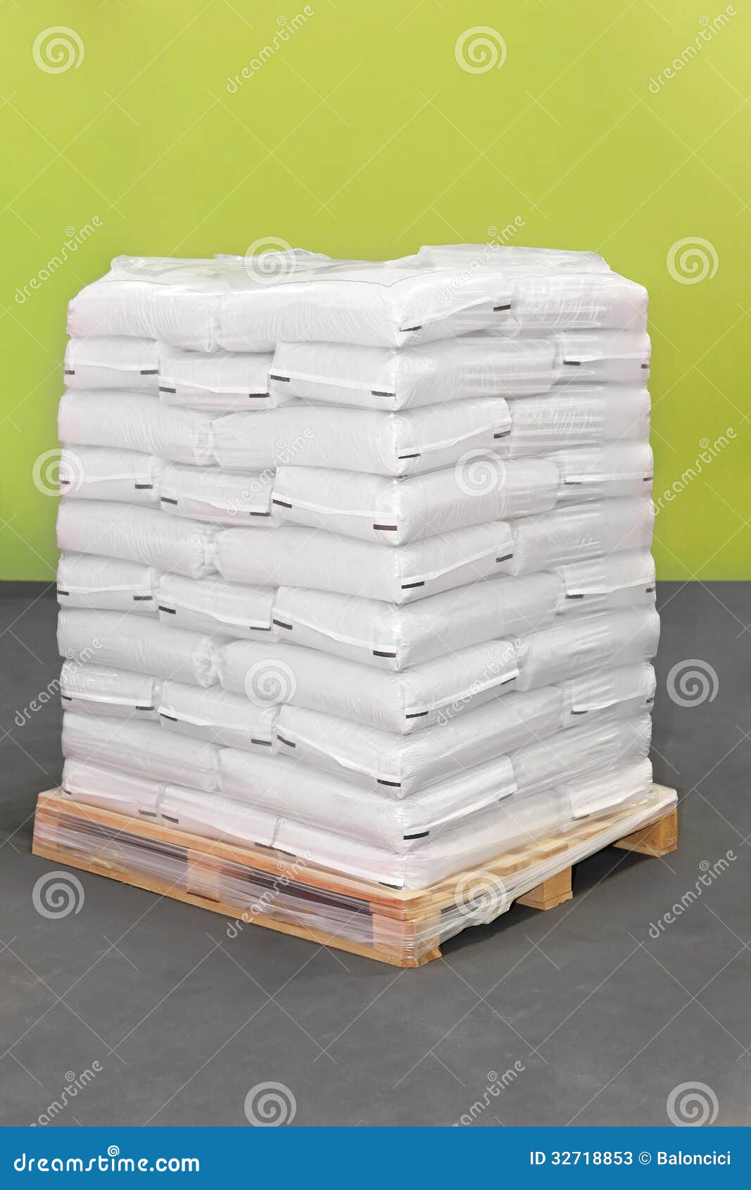 Pallet of sacks stock image. Image of plastic, transportation - 32718853