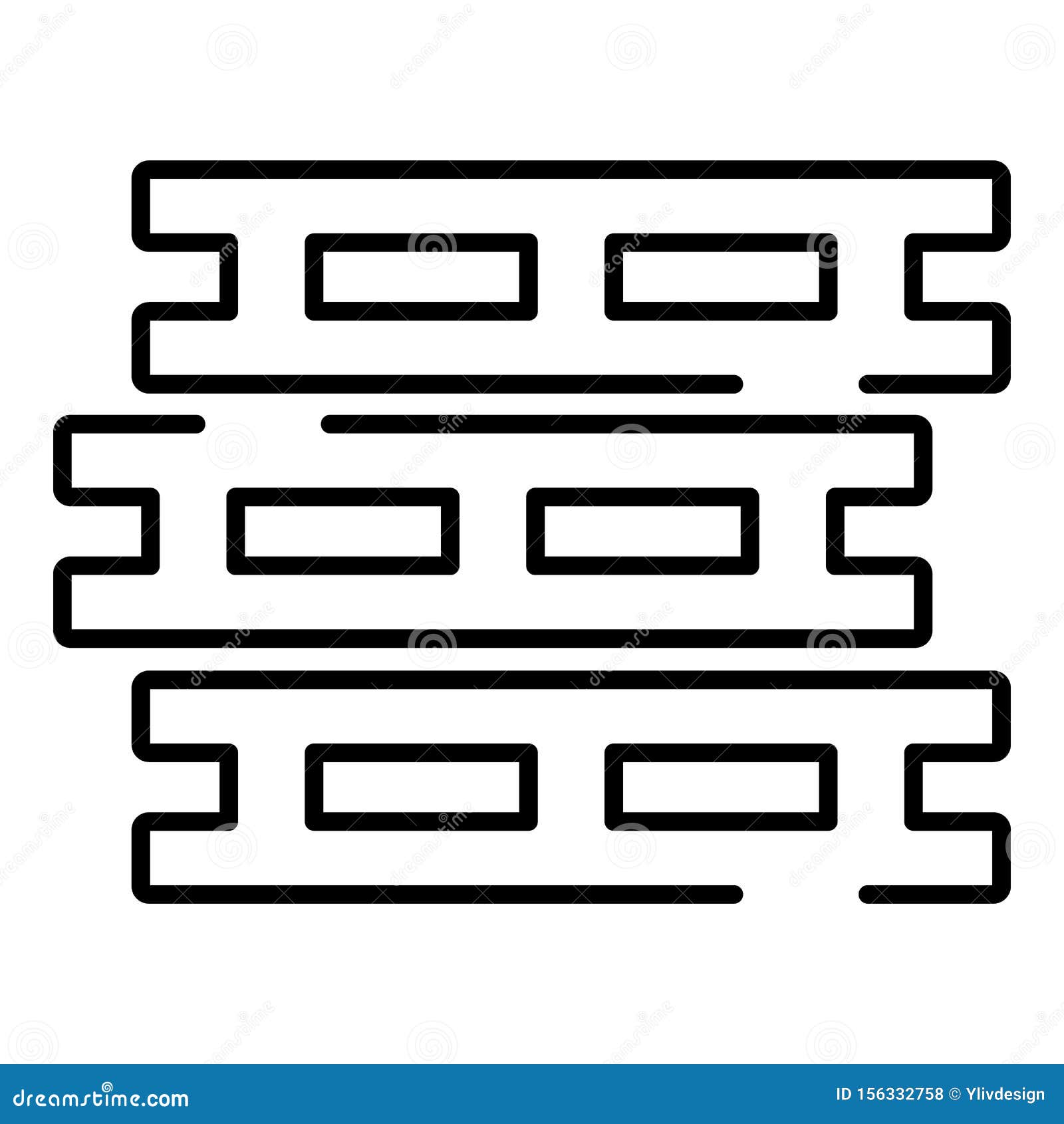 Pallet Stack Icon, Outline Style Stock Vector - Illustration of freight ...