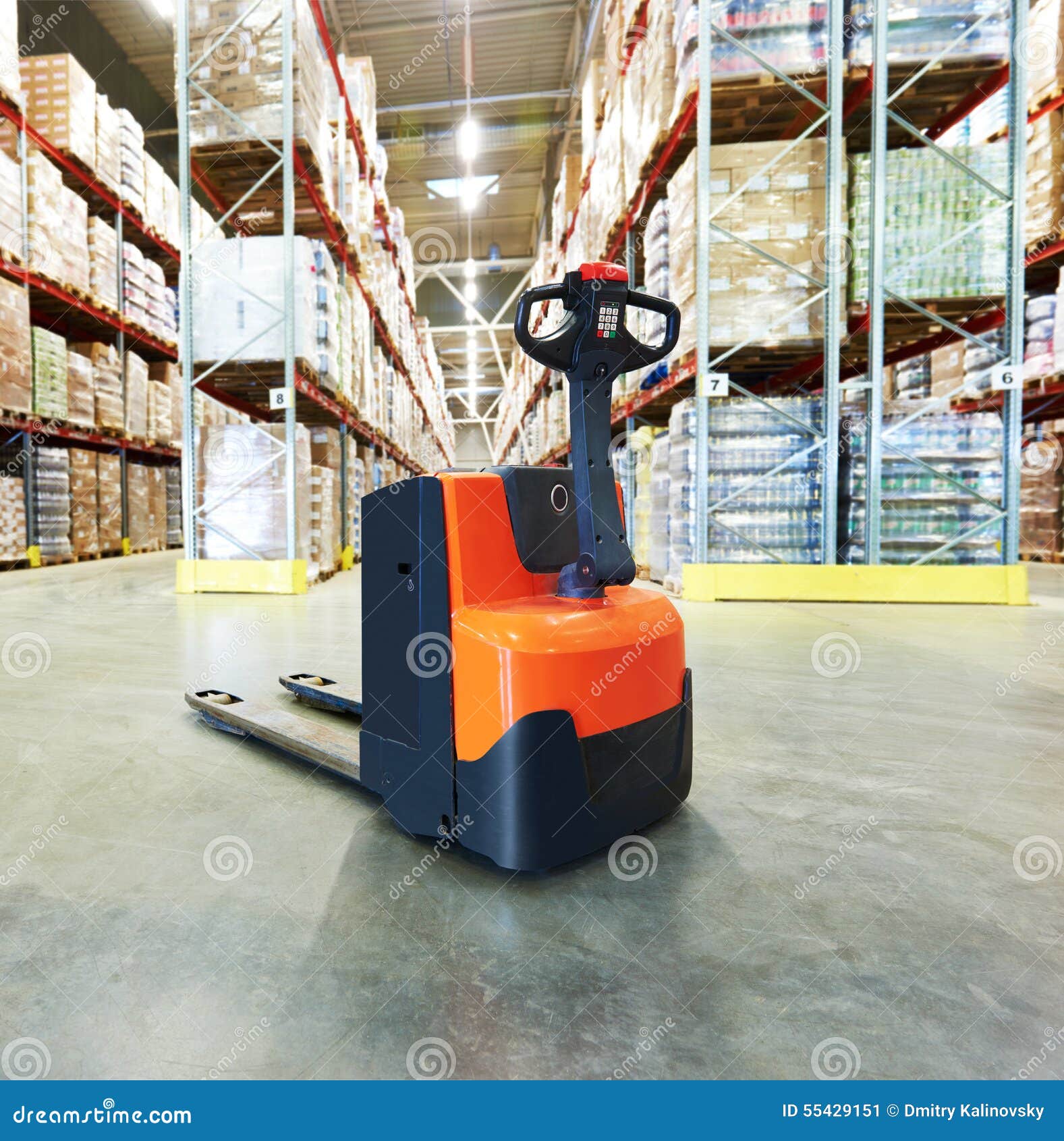 Pallet Stacker Truck at Warehouse Stock Image - Image of manufacturing ...