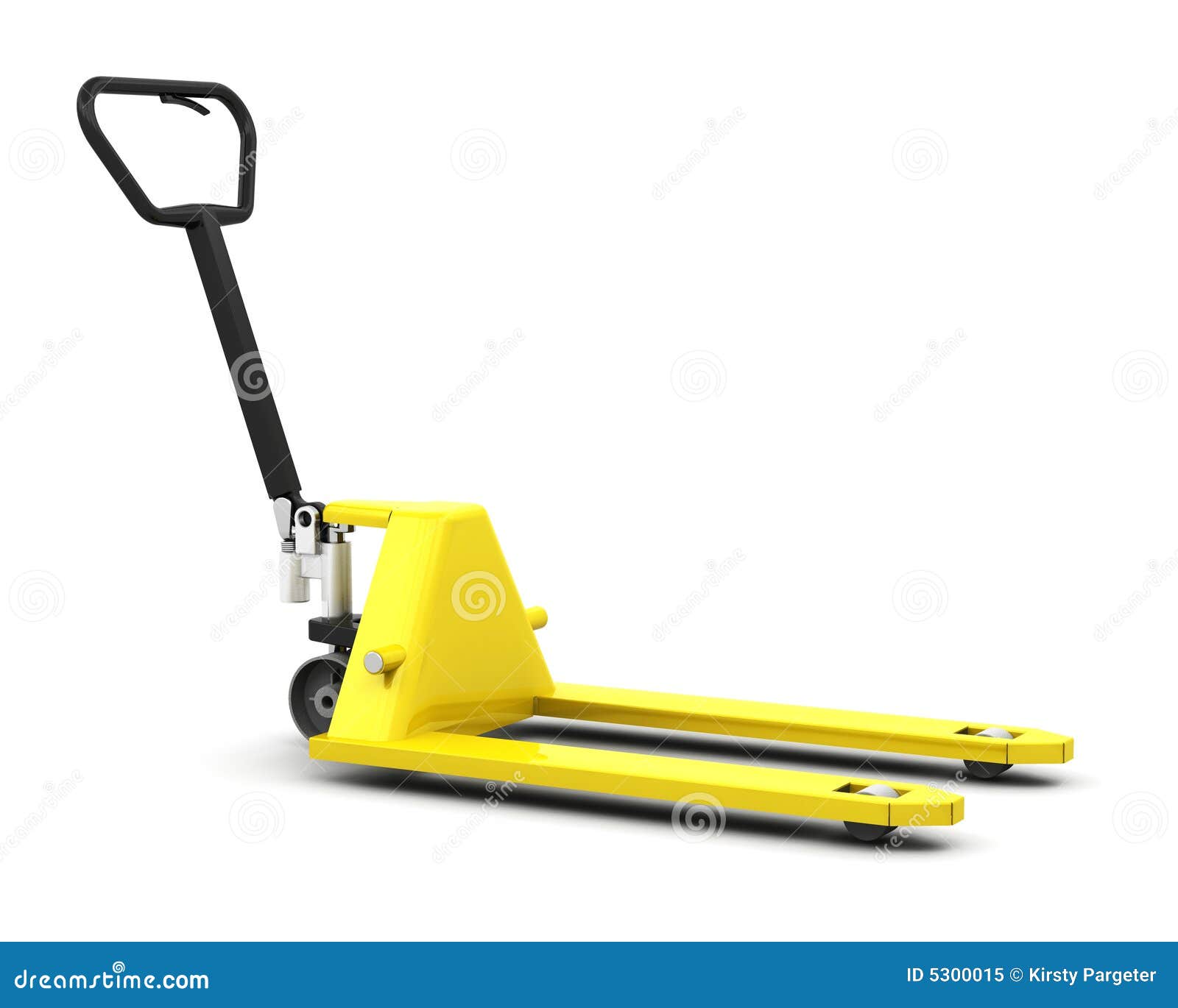 Pallet Truck - Linear Technical Drawing. Manual Forklift For Warehouse ...