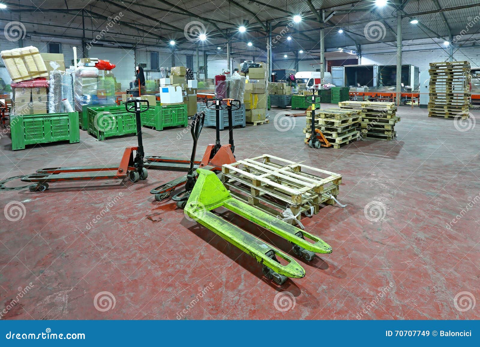 Pallet Truck stock image. Image of sorting, transit, warehouse - 70707749