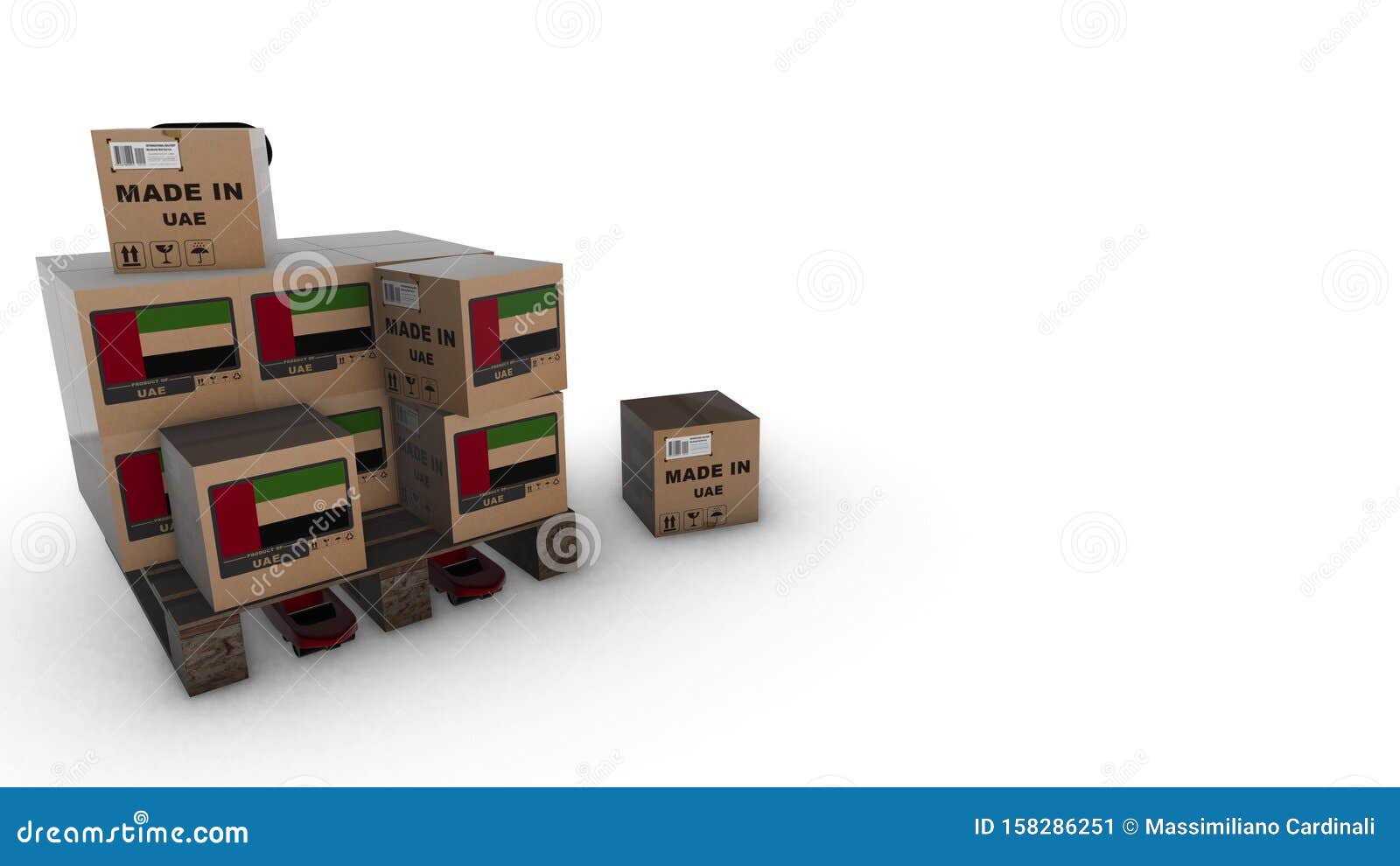 Pallet UAE with Box Rotation Stock Video - Video of business ...