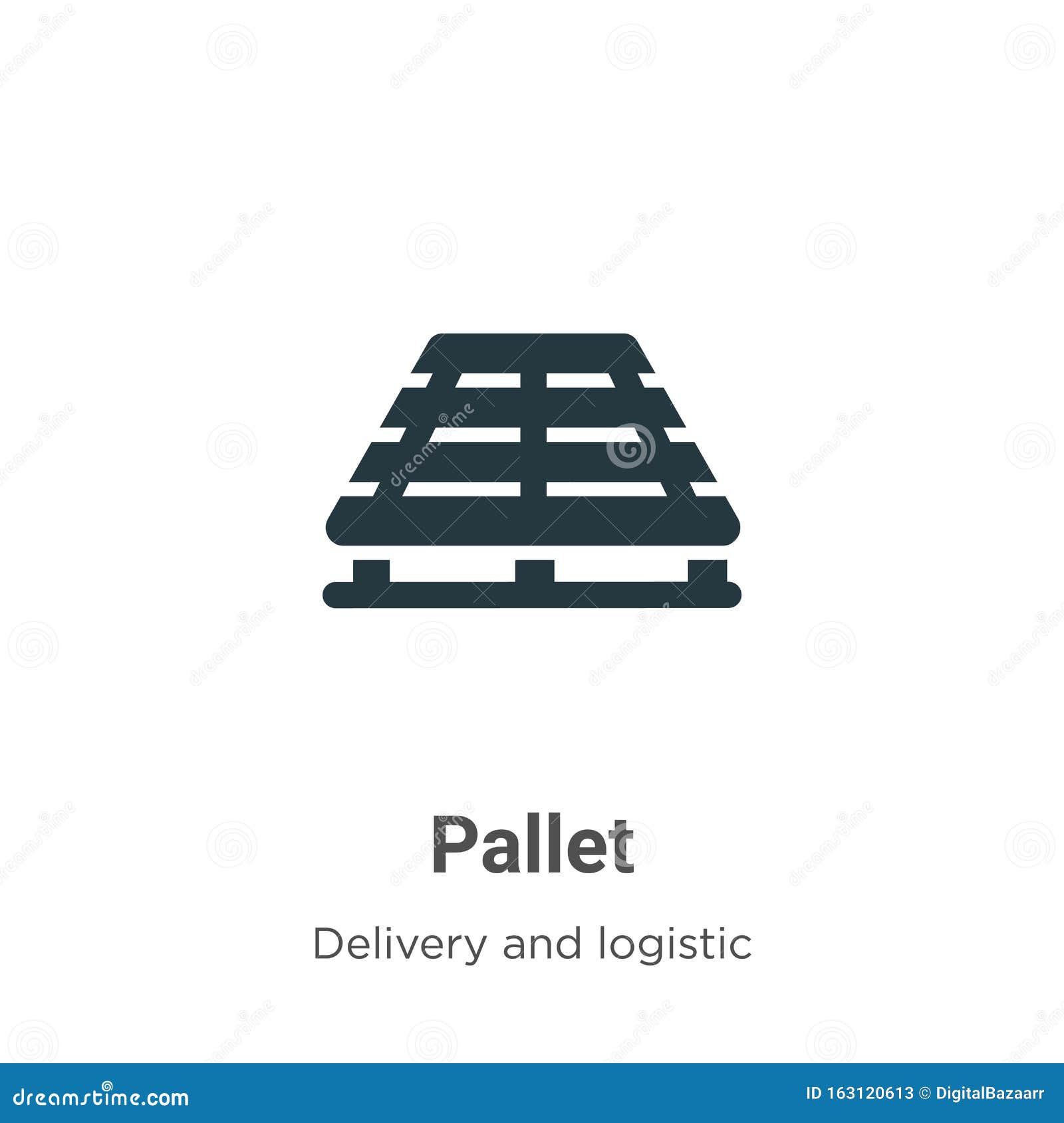 Pallet Vector Icon On White Background. Flat Vector Pallet Icon Symbol ...