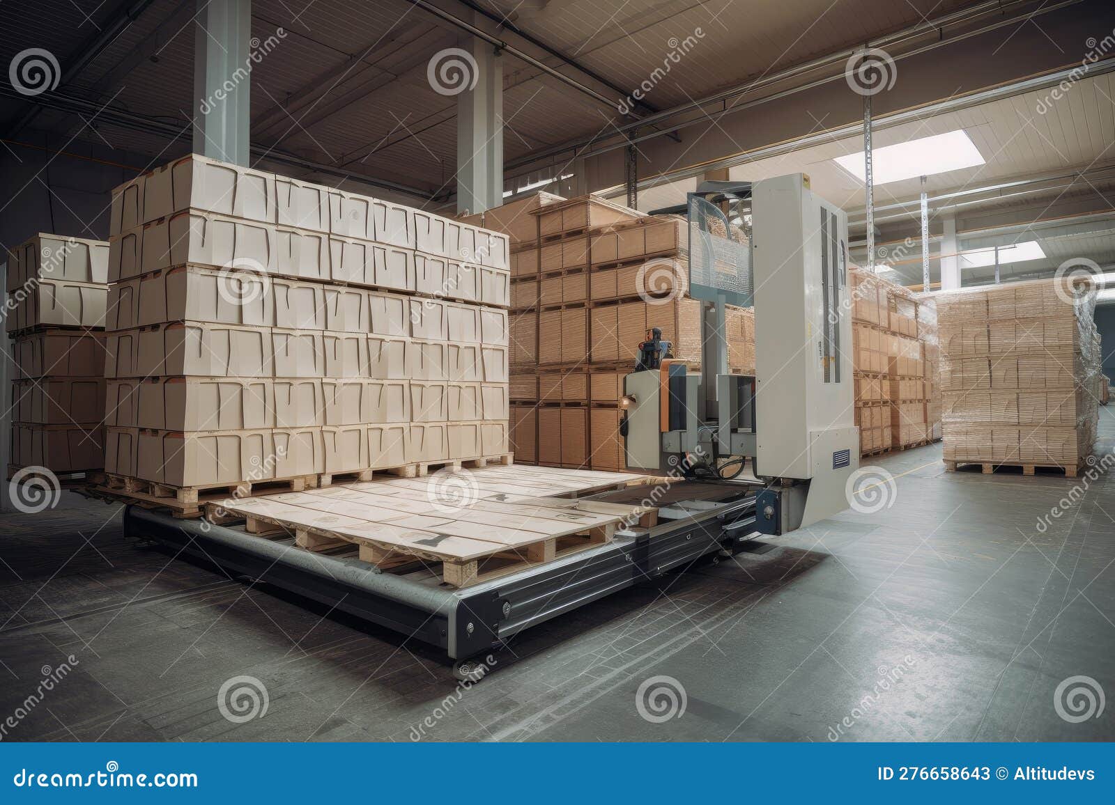 Palletizing Robot Loading Heavy Objects Onto Pallets With Motorized ...
