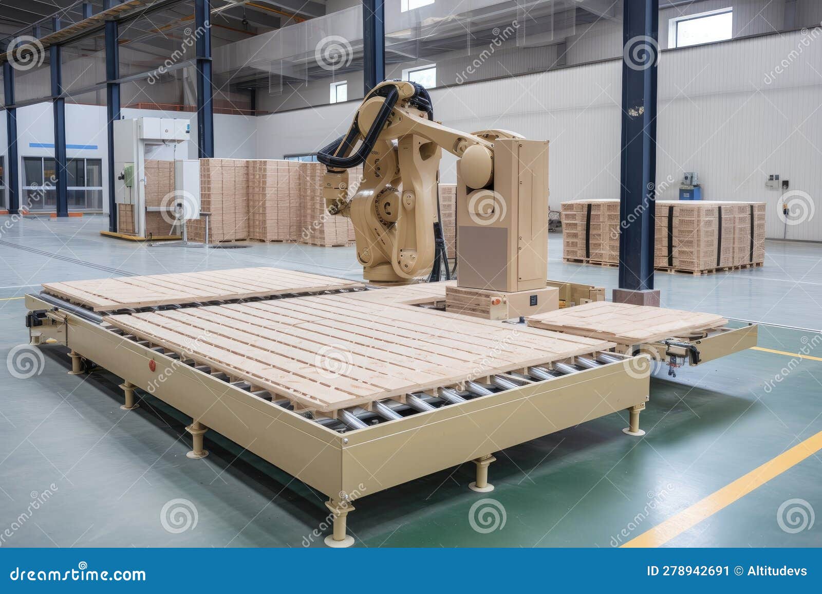 Palletizing Robot, with Finished Pallet Ready for Shipment Stock ...