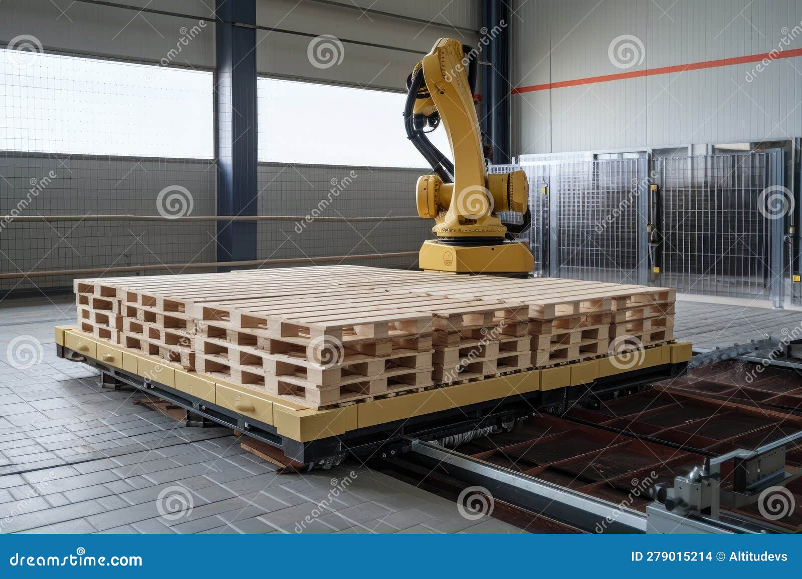 Robot With Pallet Truck Stock Photo | CartoonDealer.com #20796516