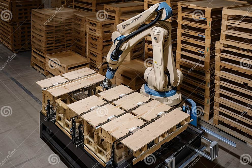 Palletizing Robot with Multiple Arms Working in Concert To Transport ...