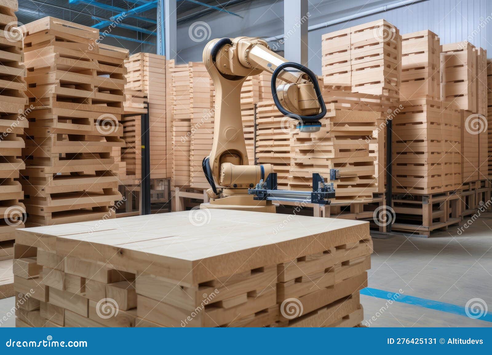 Palletizing Robot Loading Heavy Objects Onto Pallets With Motorized ...