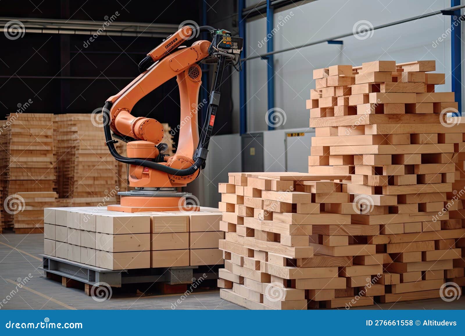 Palletizing Robot Loading Heavy Objects Onto Pallets With Motorized ...
