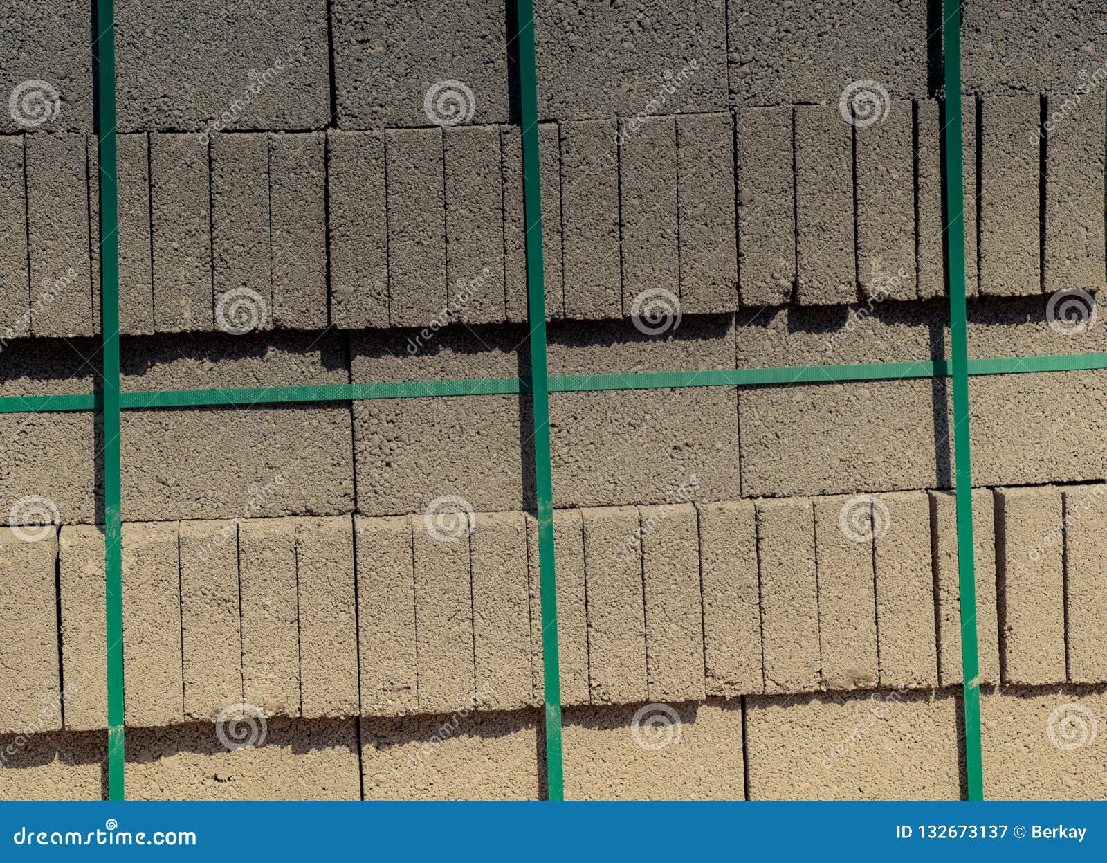 Pallets with Concrete Decorative Pavement Tiles Stock Image - Image of ...