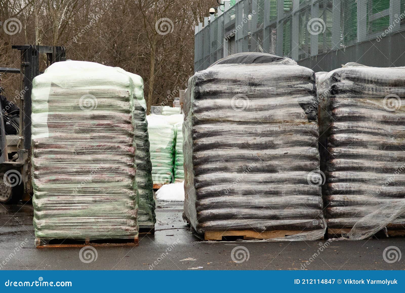 Stack Of Fertilizer From Cow Manure And Straw In Countryside Farm ...