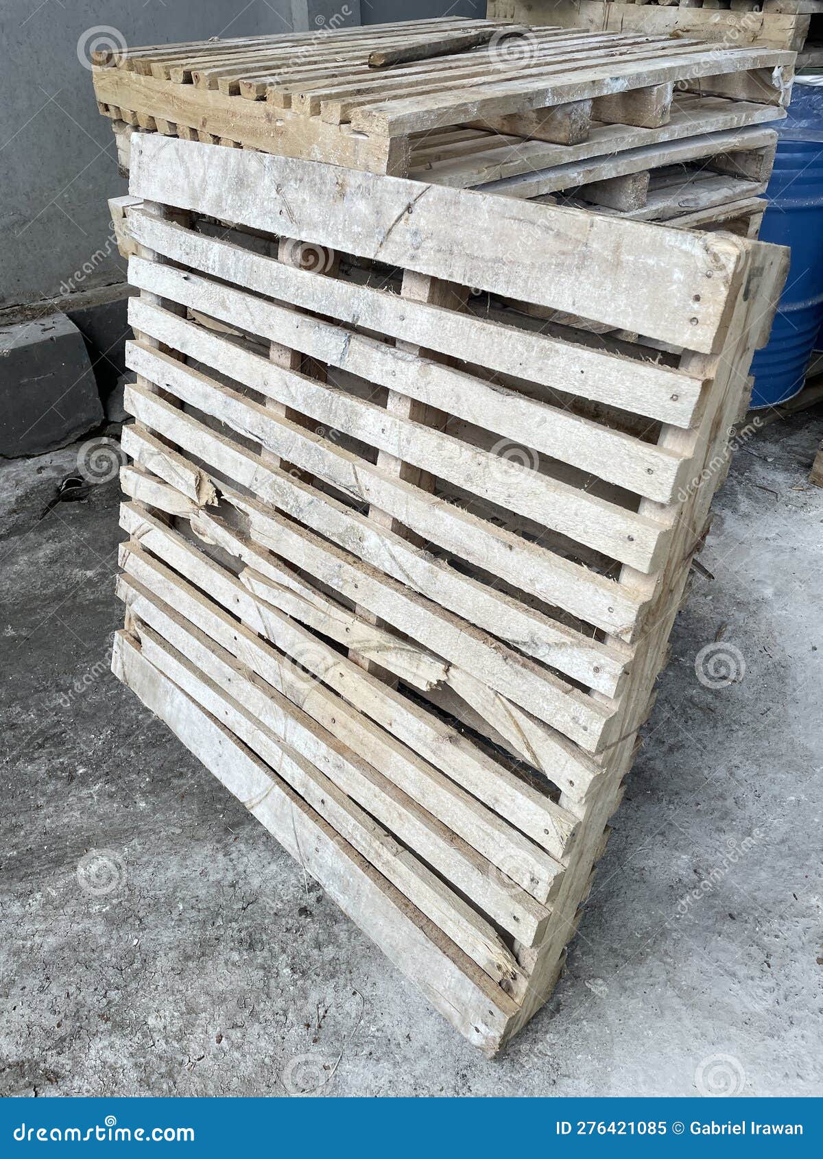 Pallets Made of Damaged Wood. Stock Image - Image of background, chart ...