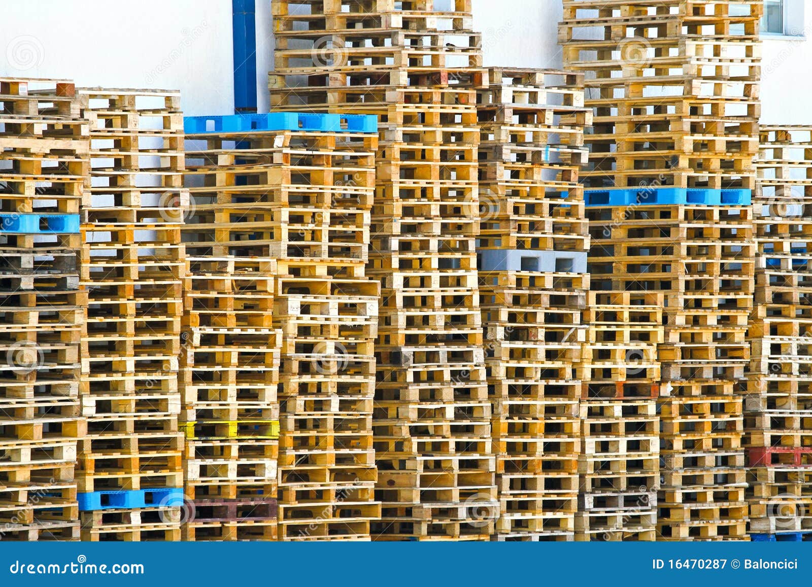 Pallets stack stock image. Image of logistic, industry - 16470287