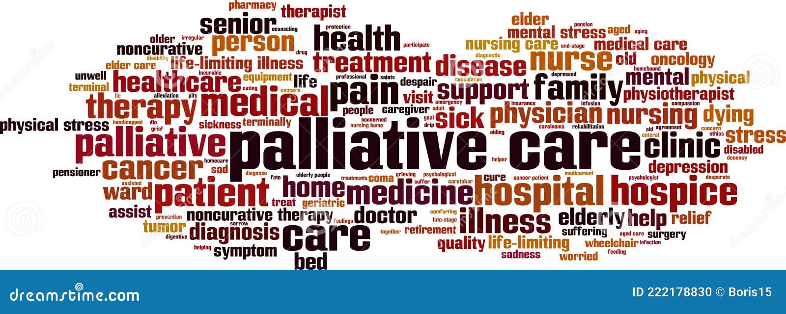 Palliative care word cloud stock vector. Illustration of hospital ...